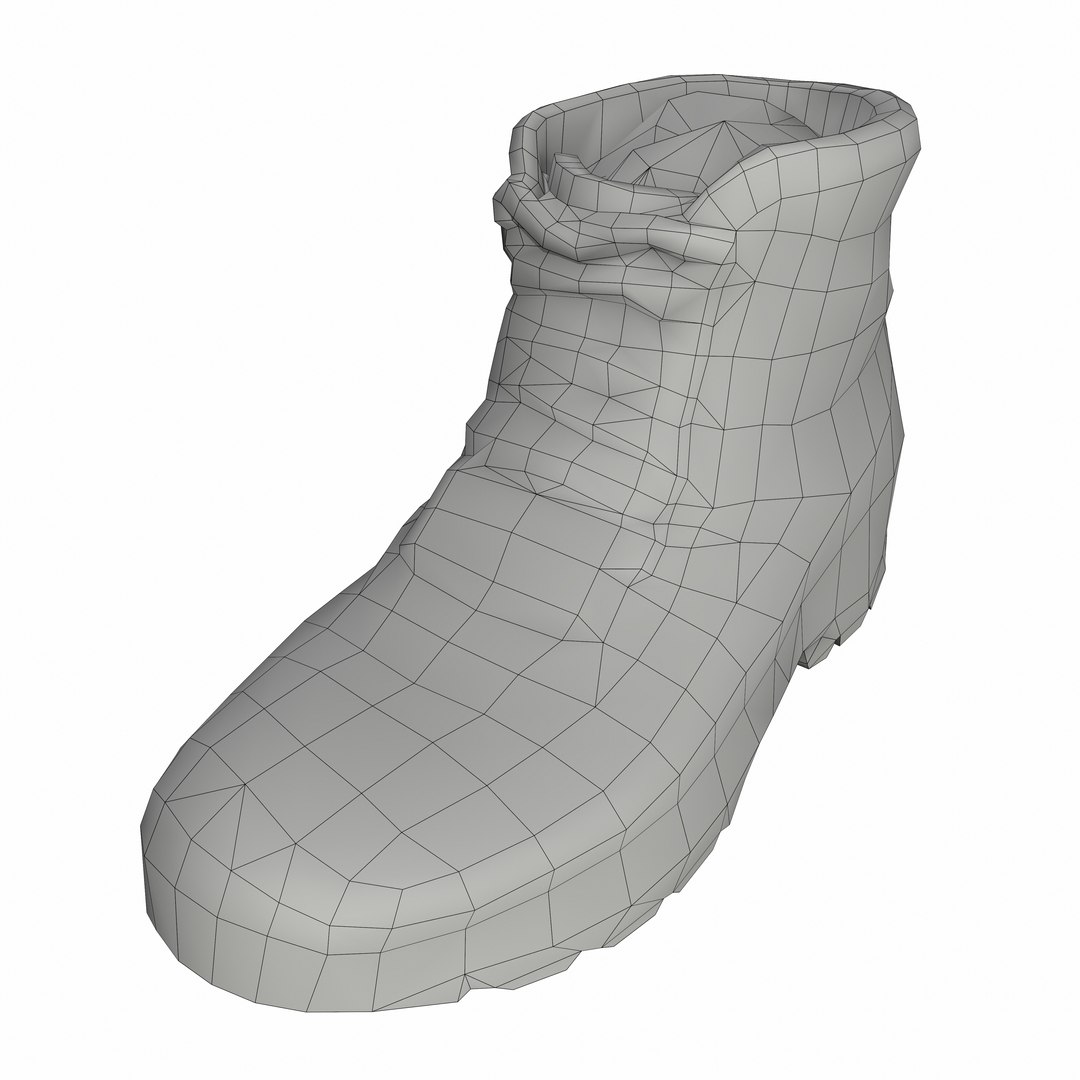 3D model boot low-poly woodland - TurboSquid 1444180