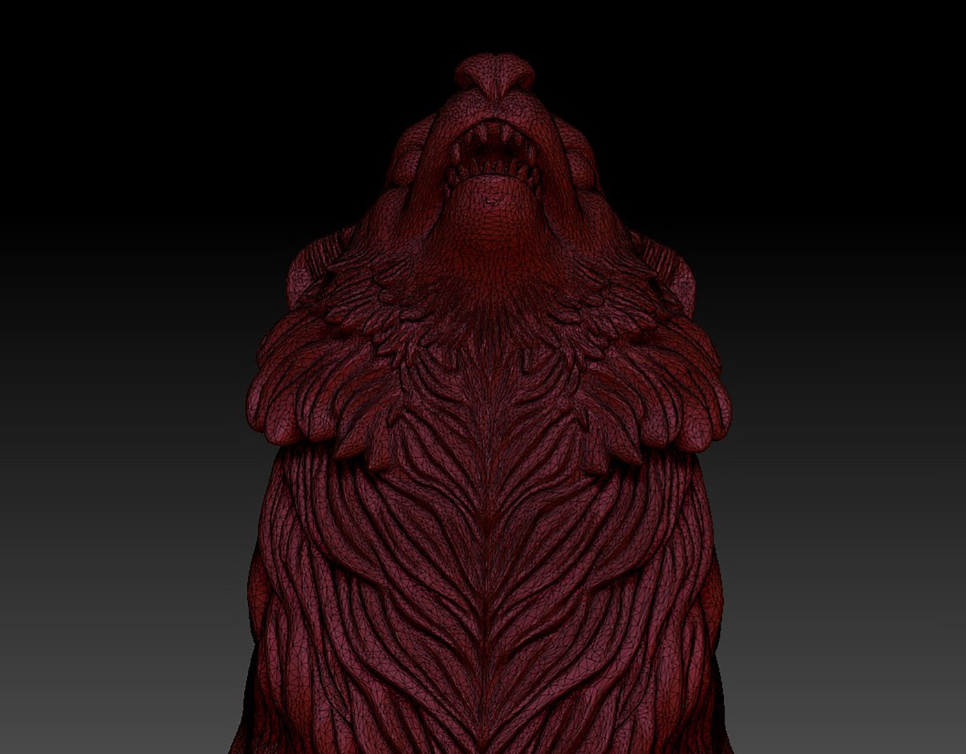 3D Model Wolf Howling 3D Sculpture Model - TurboSquid 2433132