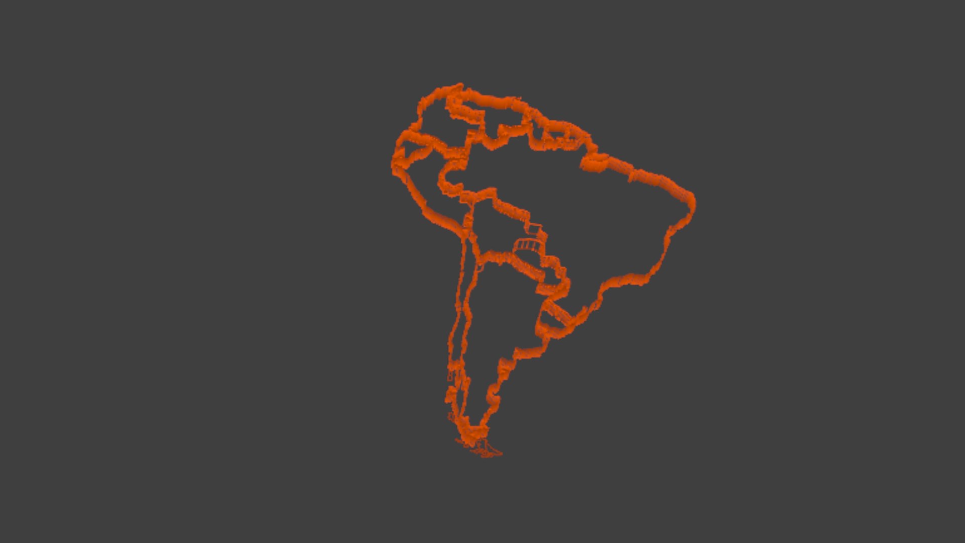 3D Map Of South America Model - TurboSquid 2185538
