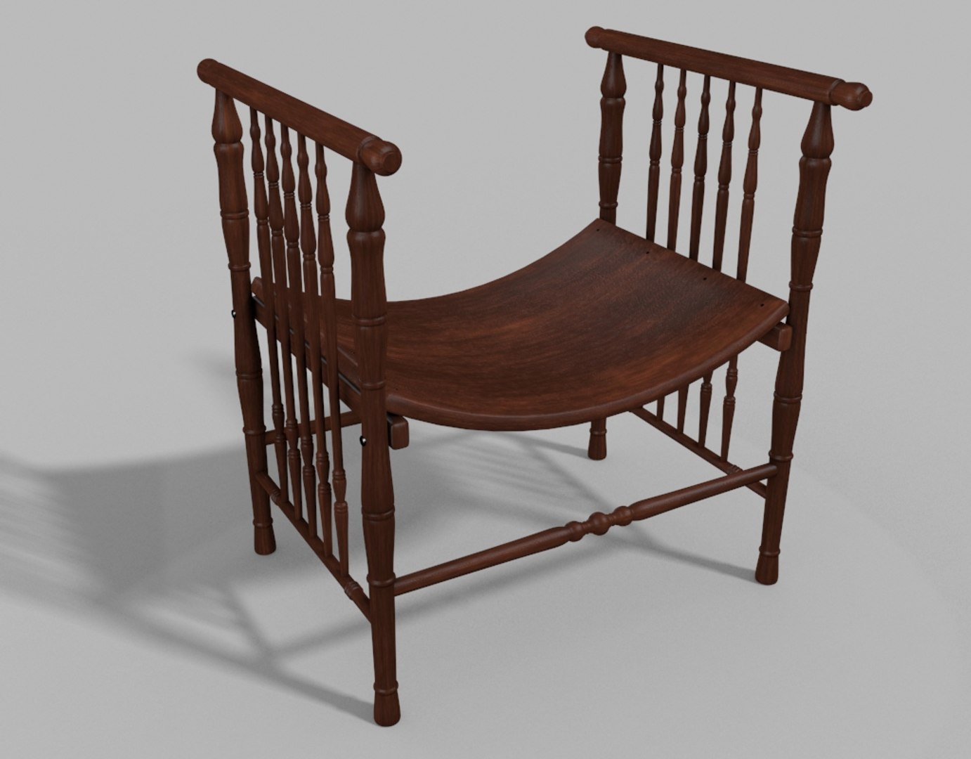 3d Antique Bustle Bench