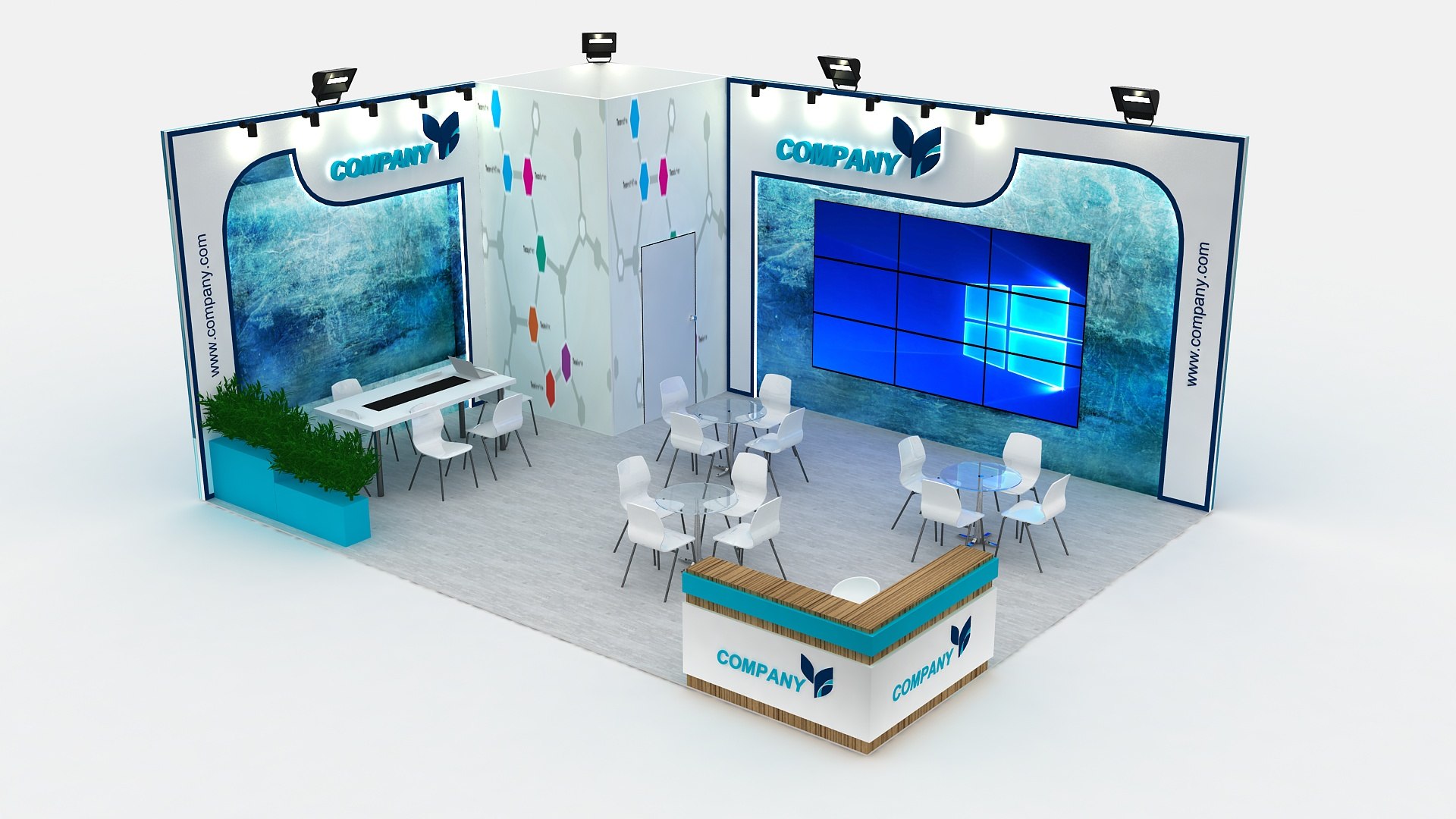 3D Booth Exhibit Expo - TurboSquid 1617253