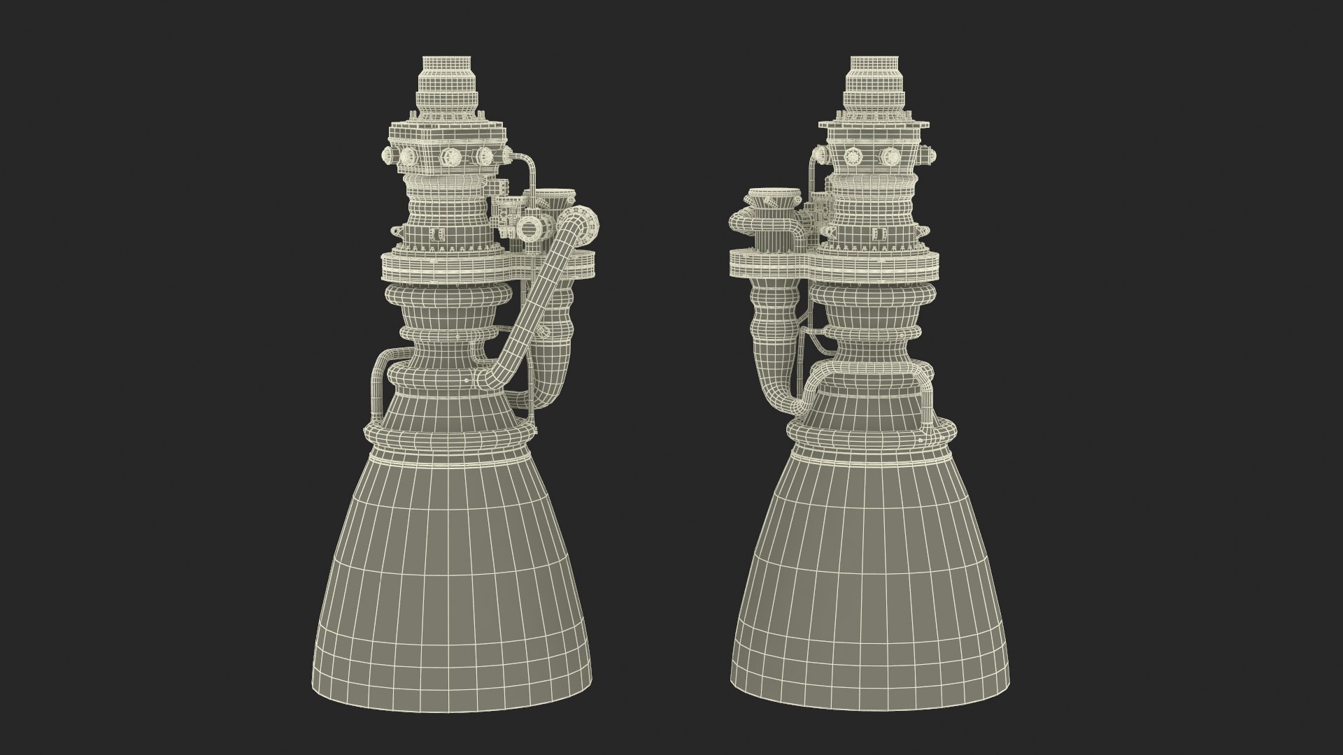 3D Modern Rocket Engine - TurboSquid 2391854