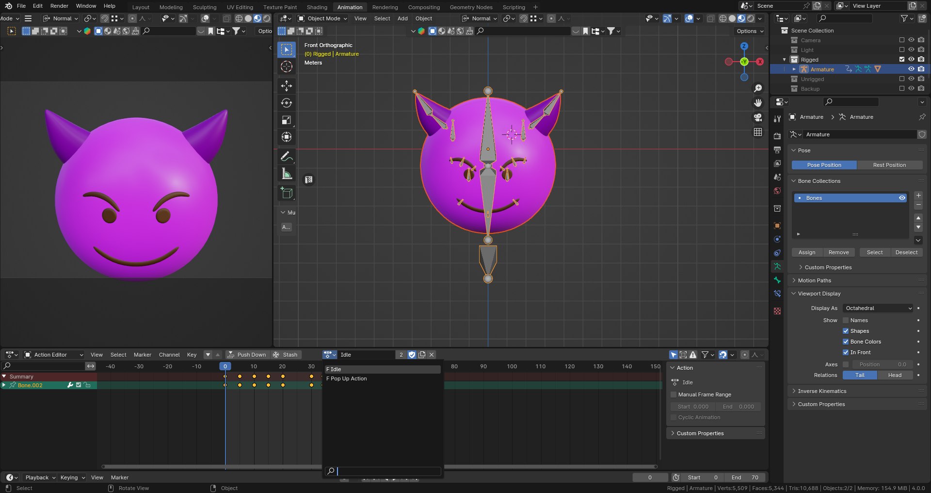Evil Purple Emoticon Emoji Or Smiley 3D - TurboSquid 2113381