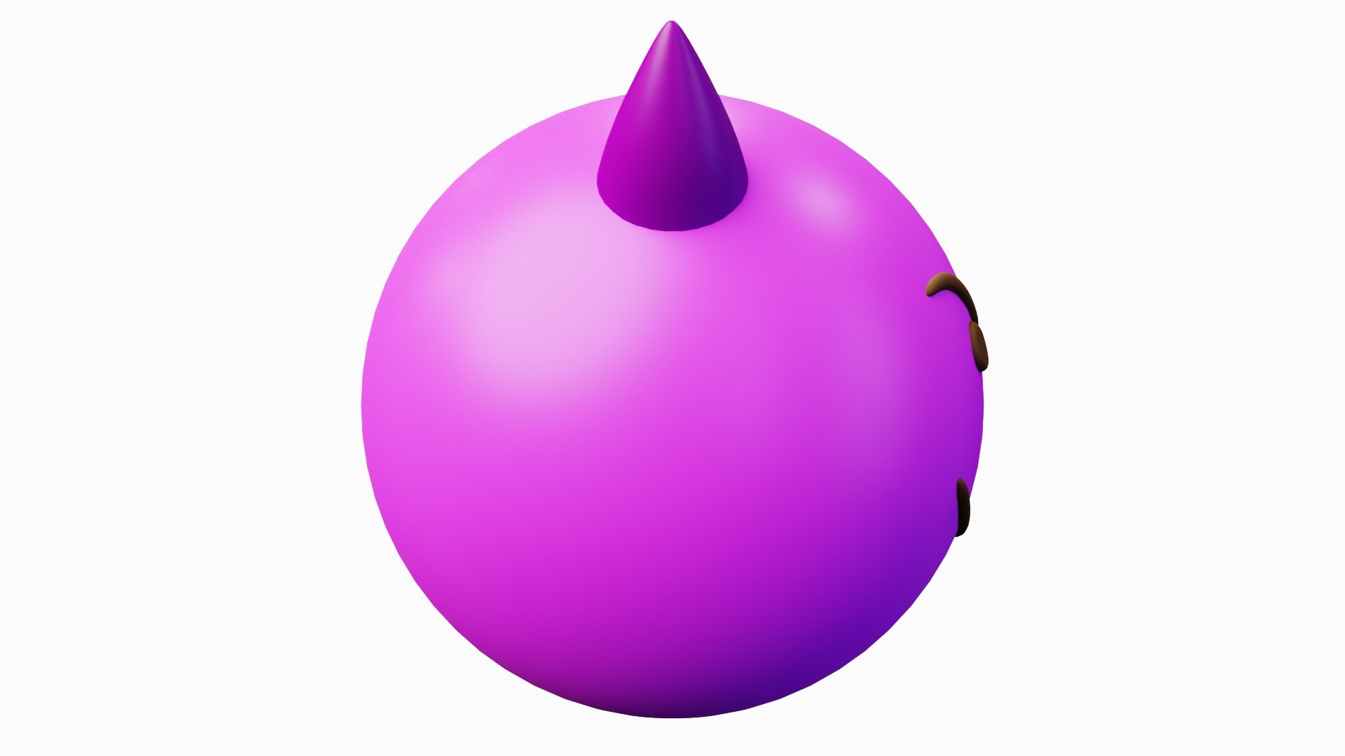 Evil Purple Emoticon Emoji Or Smiley 3D - TurboSquid 2113381