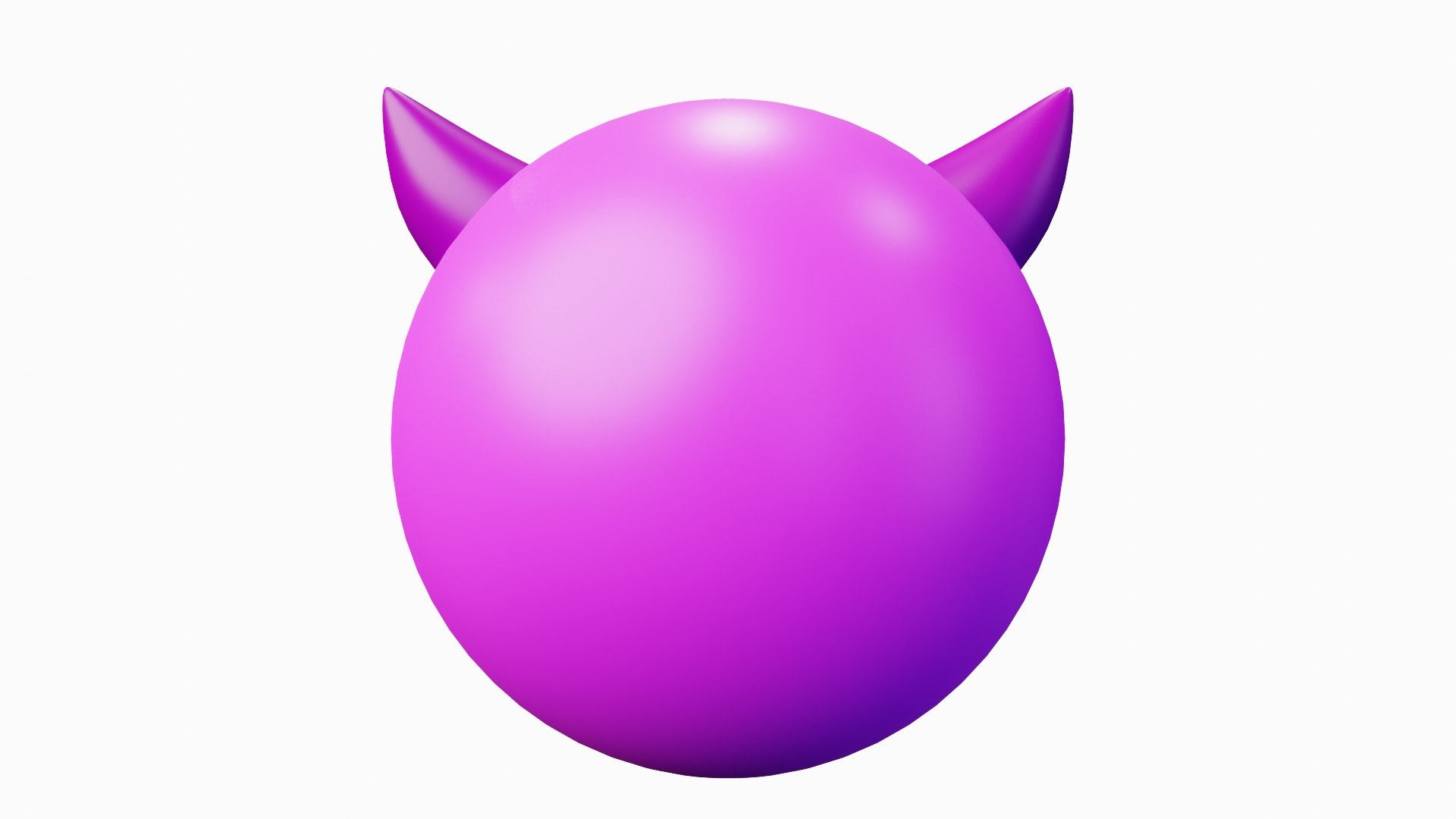 Evil Purple Emoticon Emoji Or Smiley 3D - TurboSquid 2113381