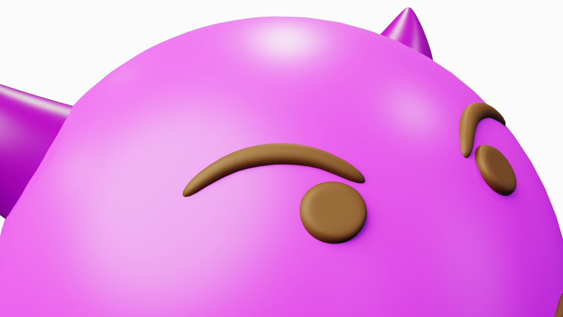 Evil Purple Emoticon Emoji Or Smiley 3D - TurboSquid 2113381
