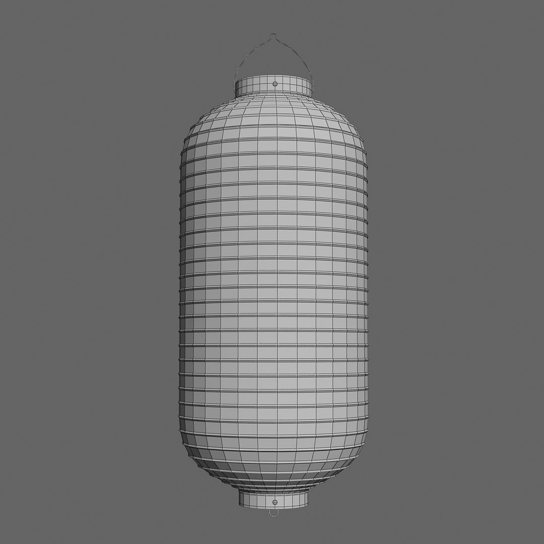Japanese Paper Lantern Lights 3d Model