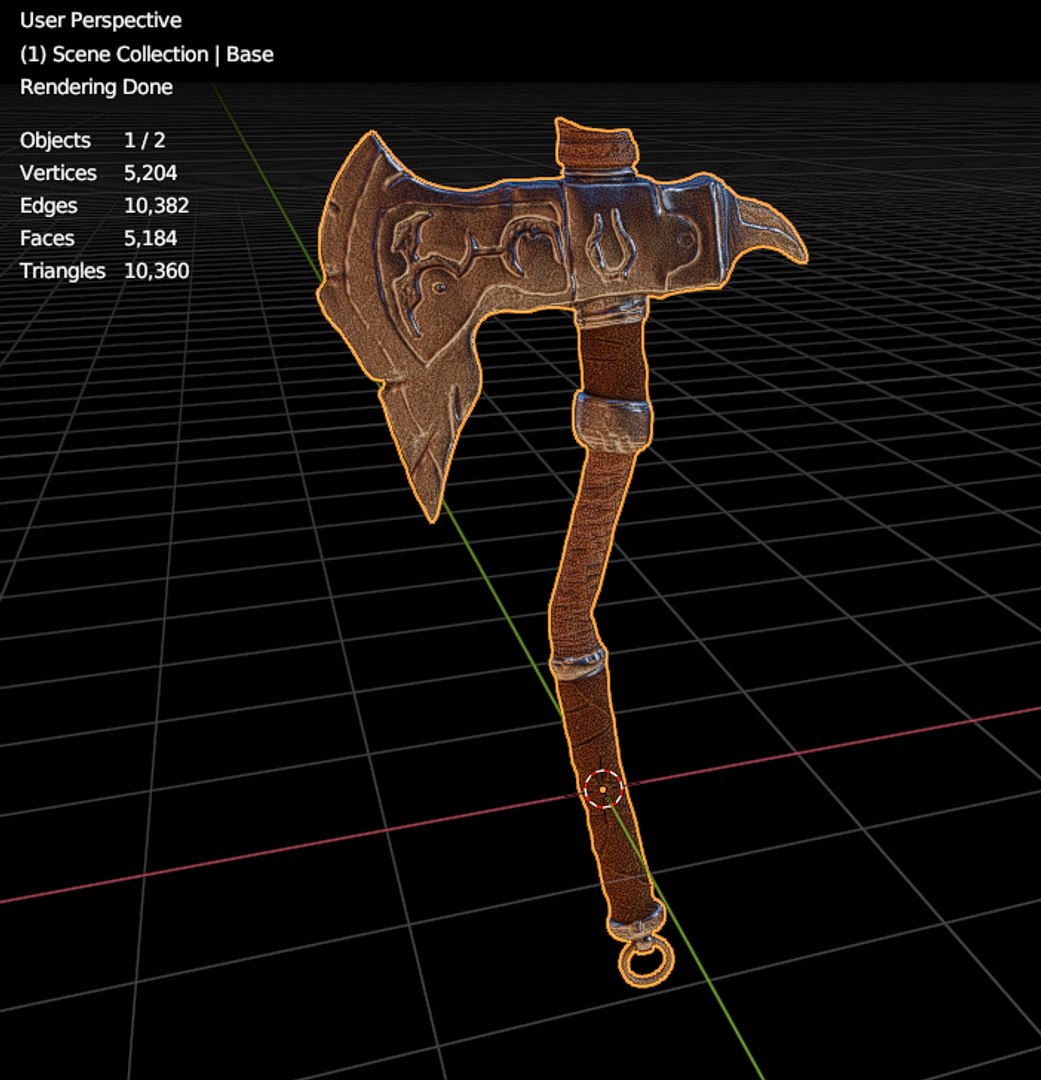 3D Model Stylized Axe - WarAxe - 4K Textures - TurboSquid 2018980