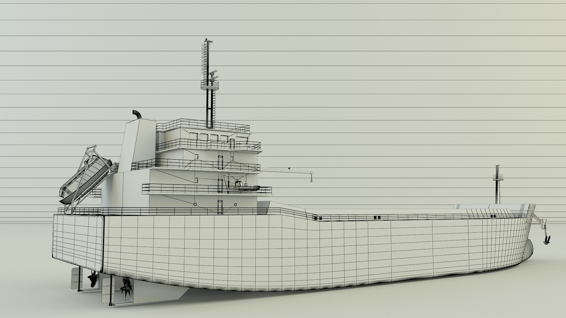 3D Model Dry Cargo Ship 3D Model - TurboSquid 2252505