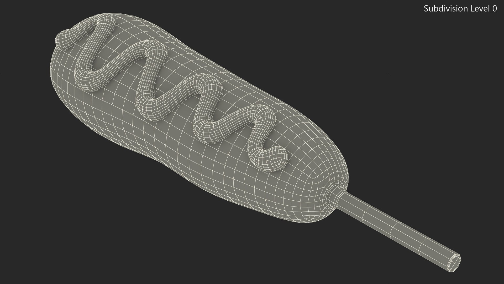 3D Corn Dog With Mustard Model - TurboSquid 2148489