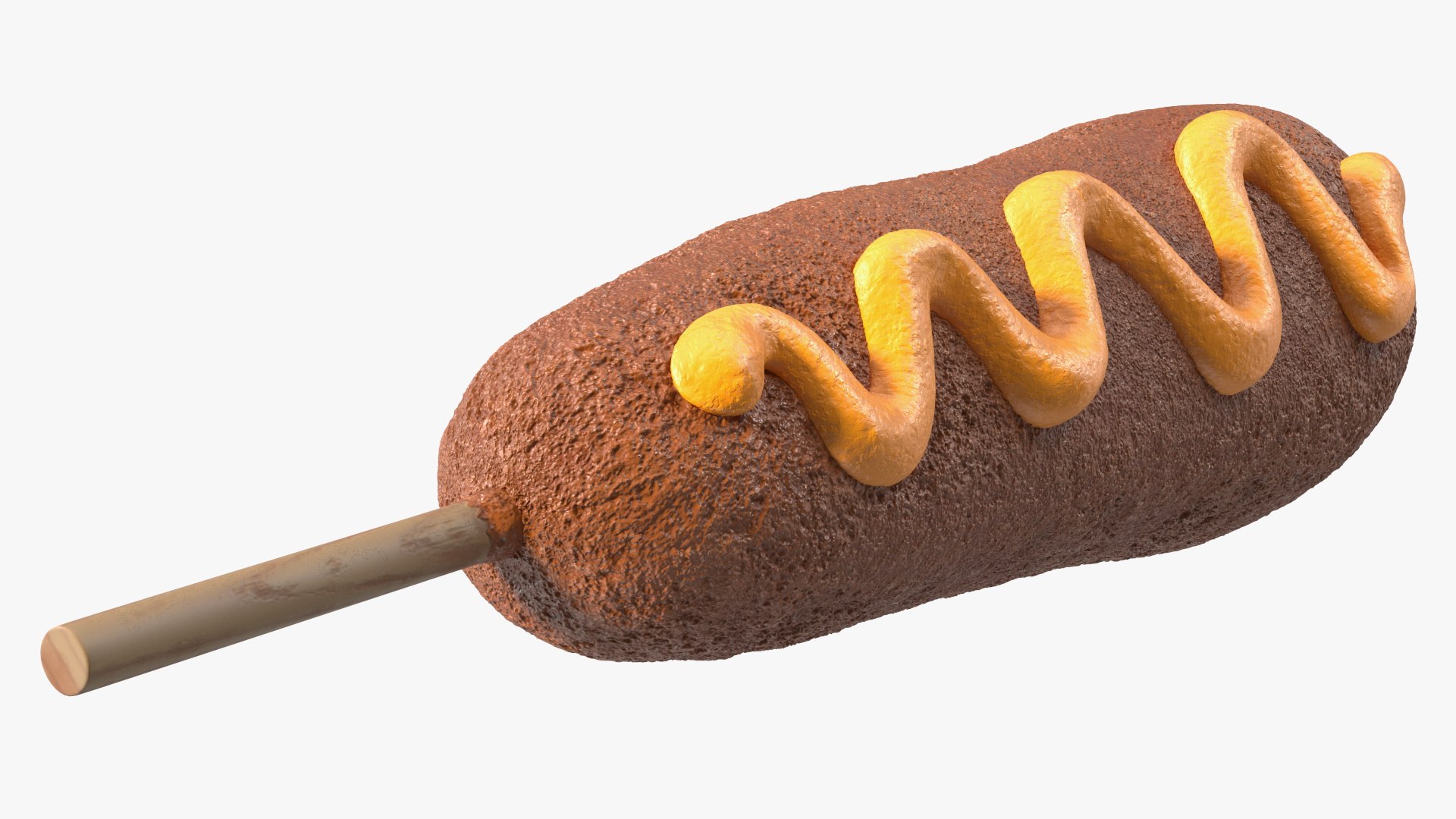 3D Corn Dog With Mustard Model - TurboSquid 2148489