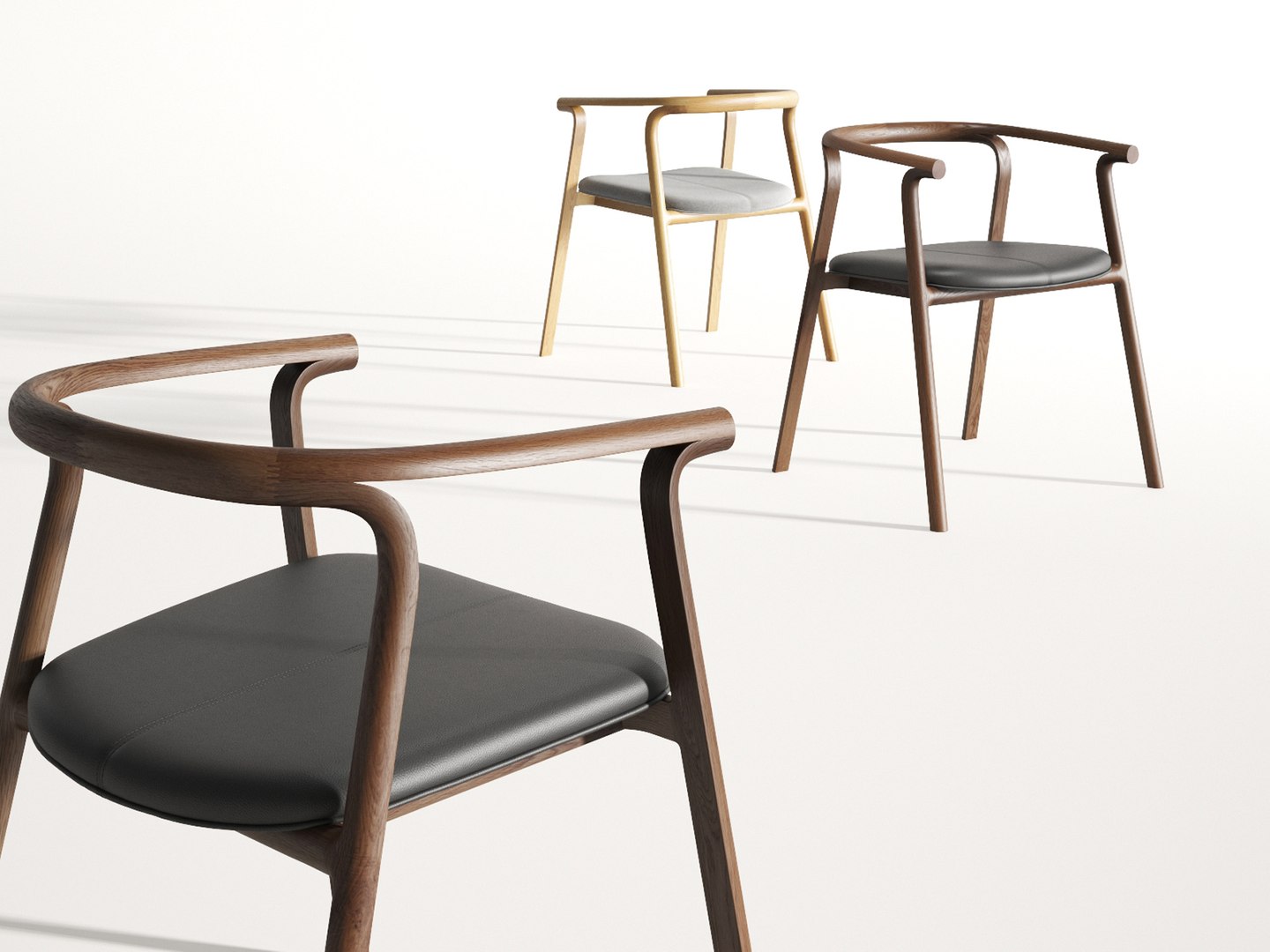 Splinter Armchair with Upholstered Seat 3D model - TurboSquid 2156335