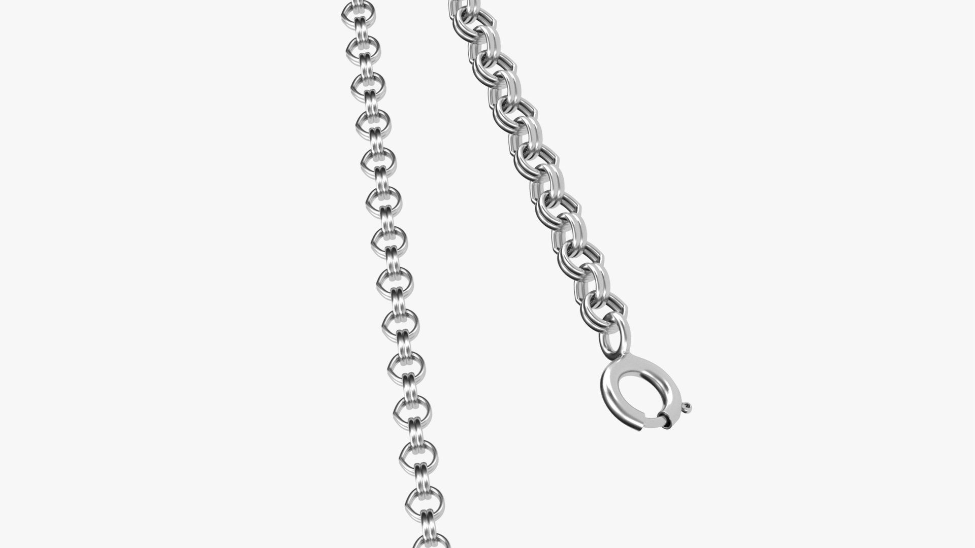Rolo Jewelry Silver Chain 3D Model - TurboSquid 2243982