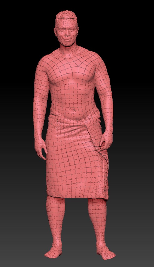 Human man wrapped white 3D model - TurboSquid 1581514