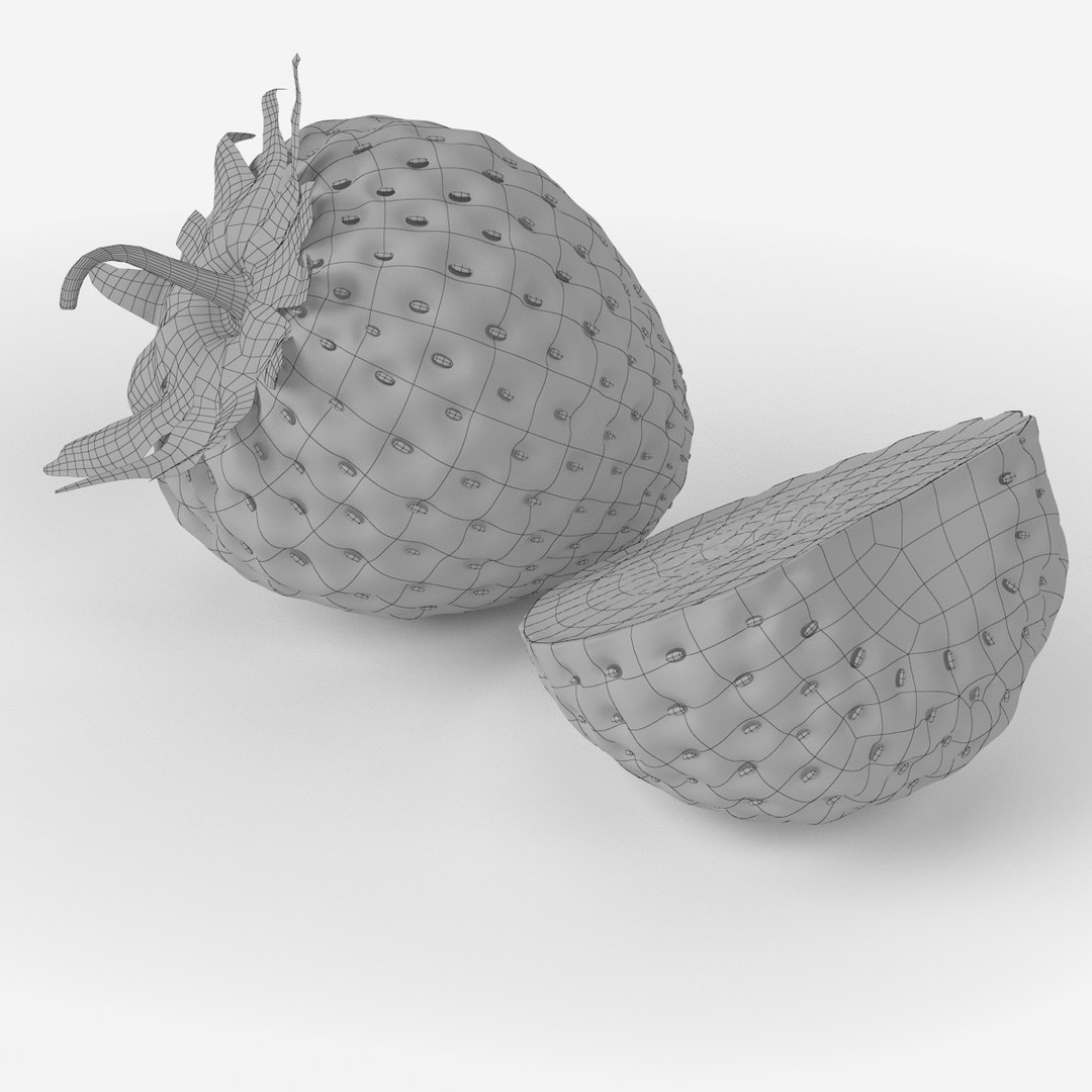 Realistic Strawberry Real 3d Model