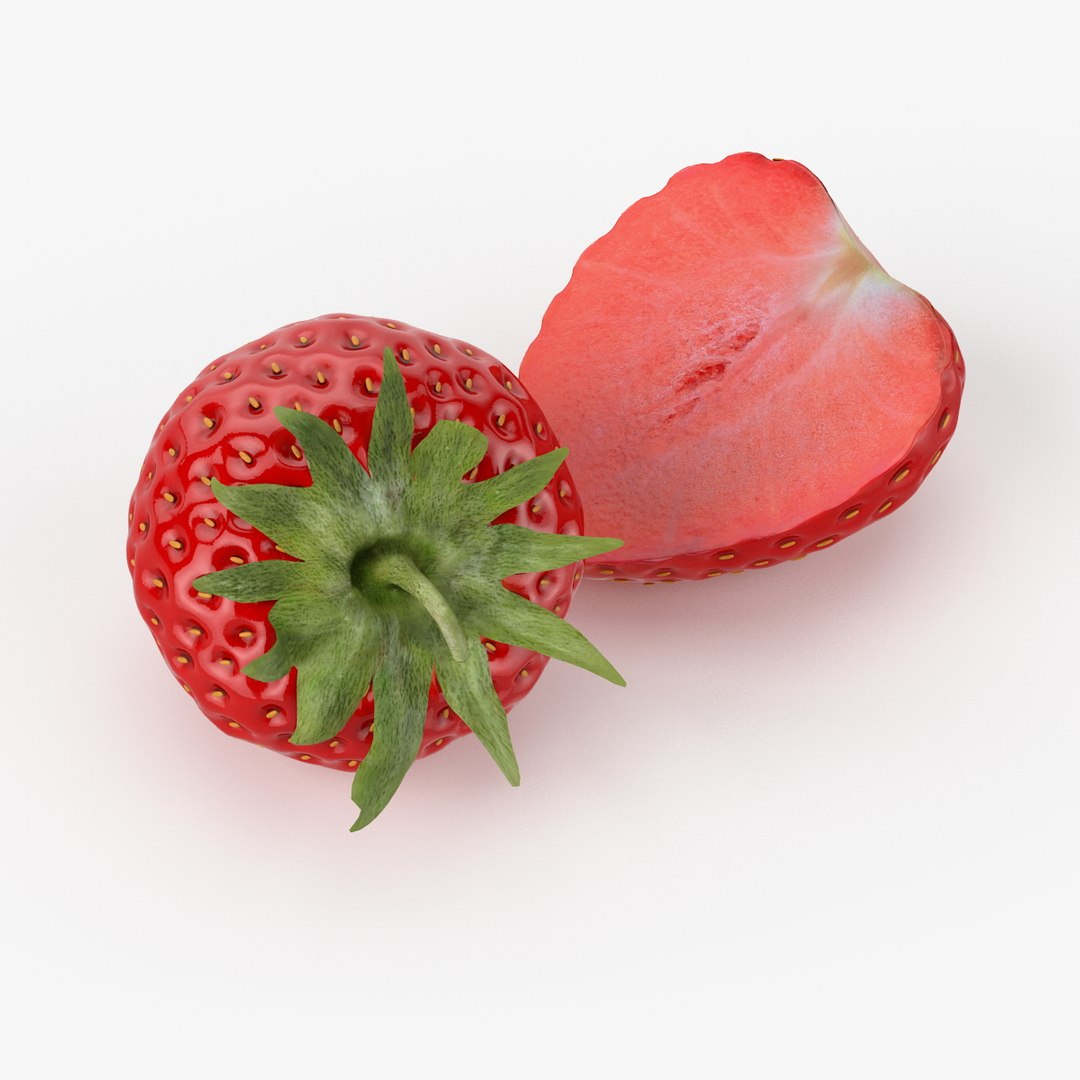 Realistic Strawberry Real 3d Model