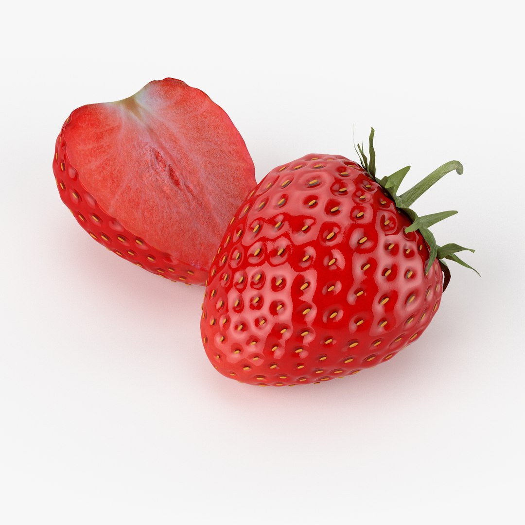 Realistic Strawberry Real 3d Model