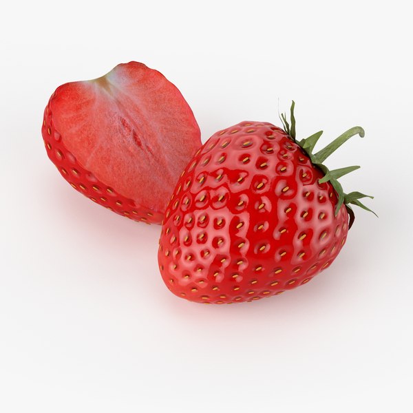 3d realistic raspberry real fruit model
