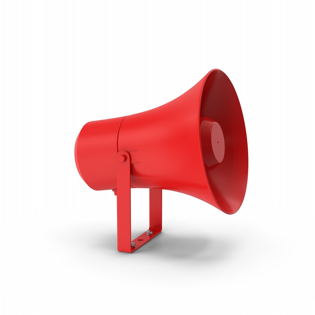 3D Model Red Megaphone - TurboSquid 2193402