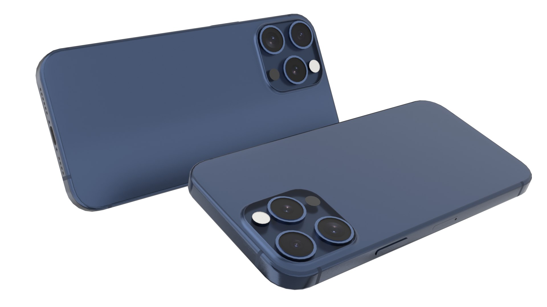 Low Poly Blue Smartphone 3D Model - TurboSquid 2143402