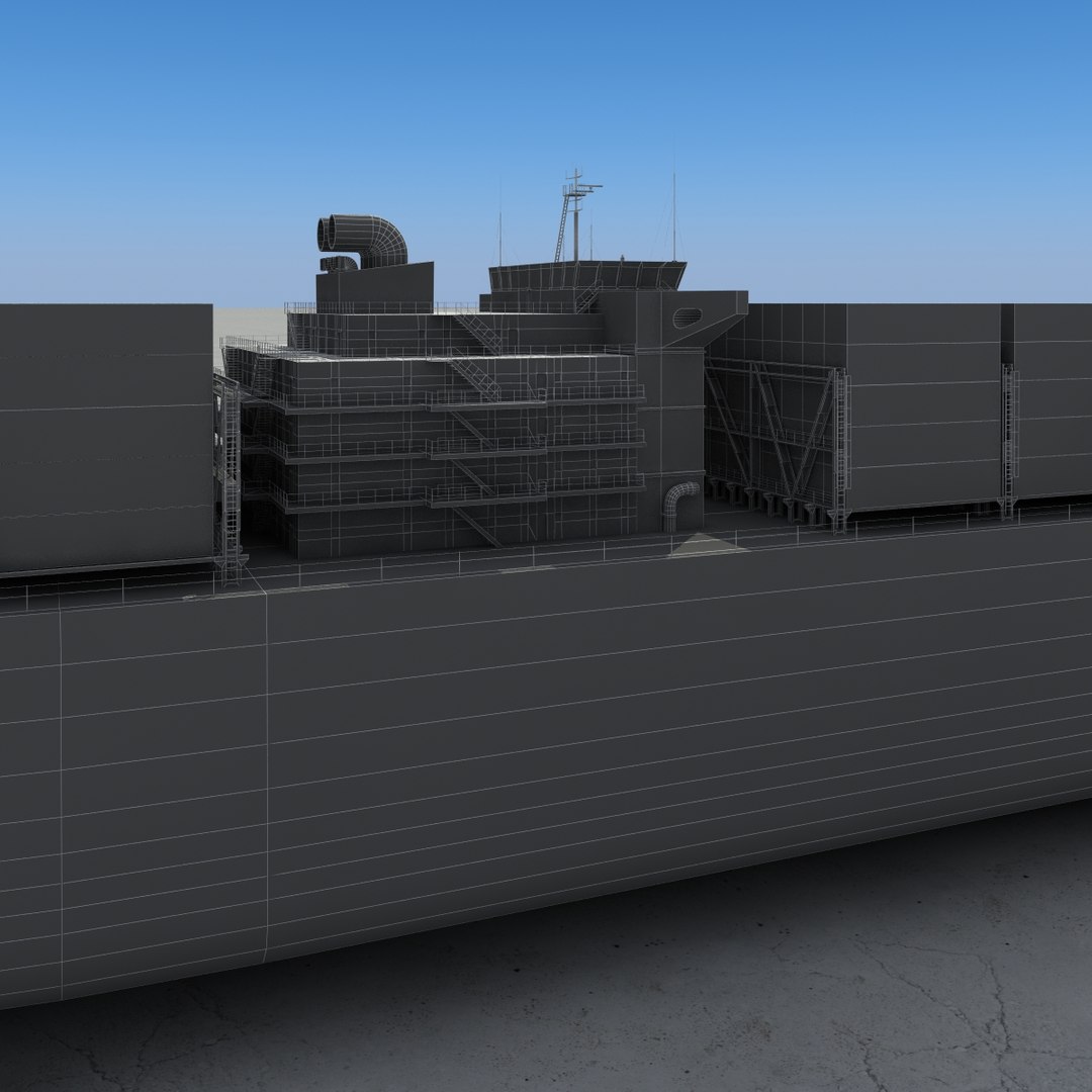 Realistic Cargo Ship 3d Model