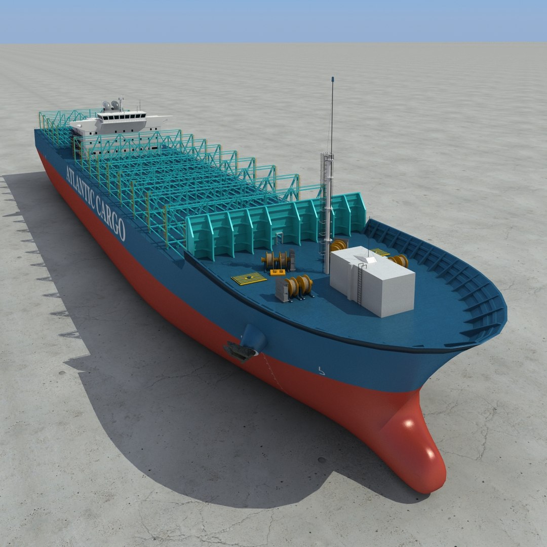 Realistic Cargo Ship 3d Model