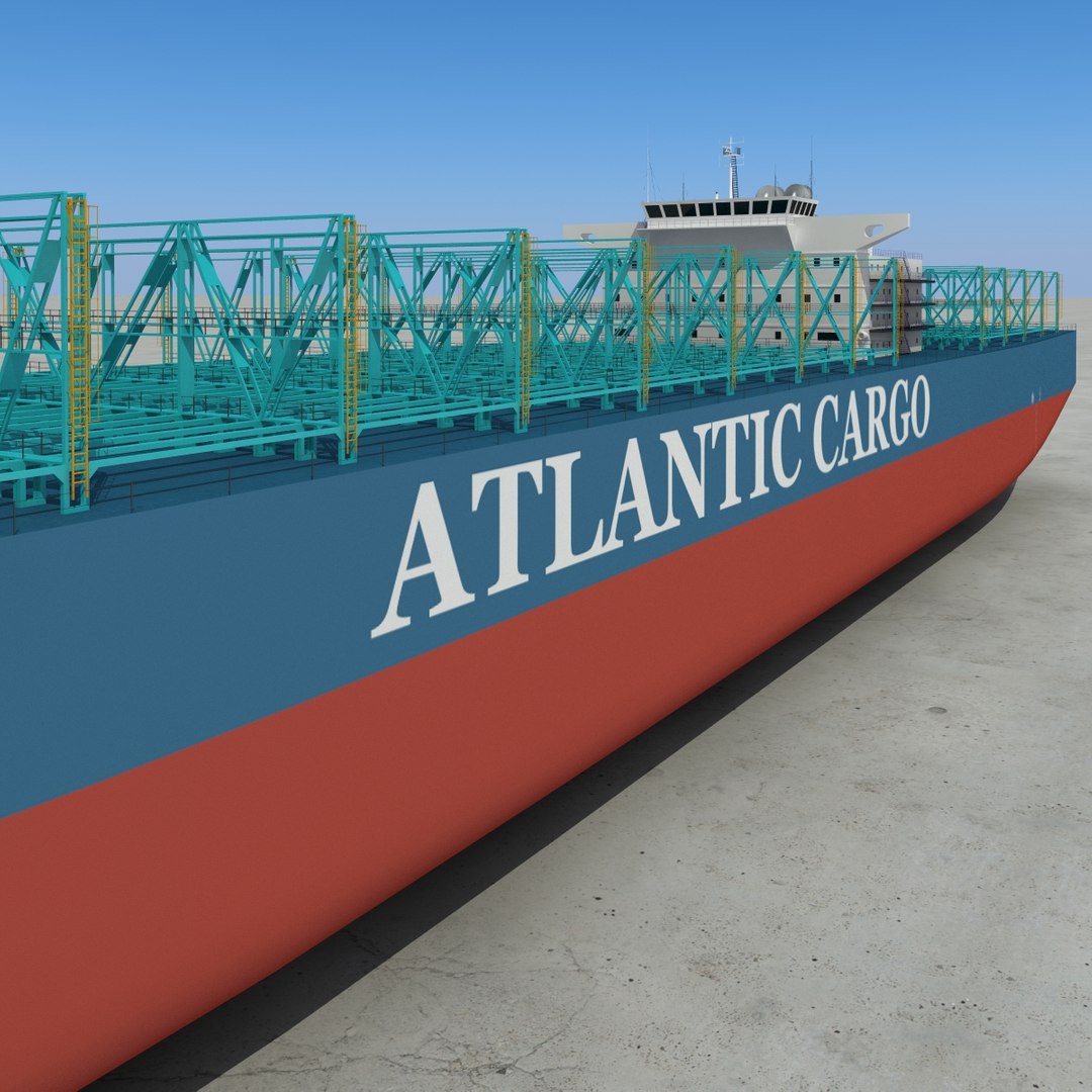 Realistic Cargo Ship 3d Model