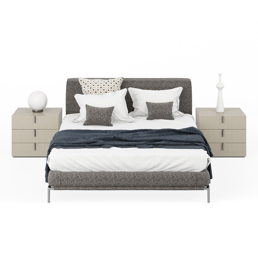 Bed Flou Icon 3D Model - TurboSquid 1336421