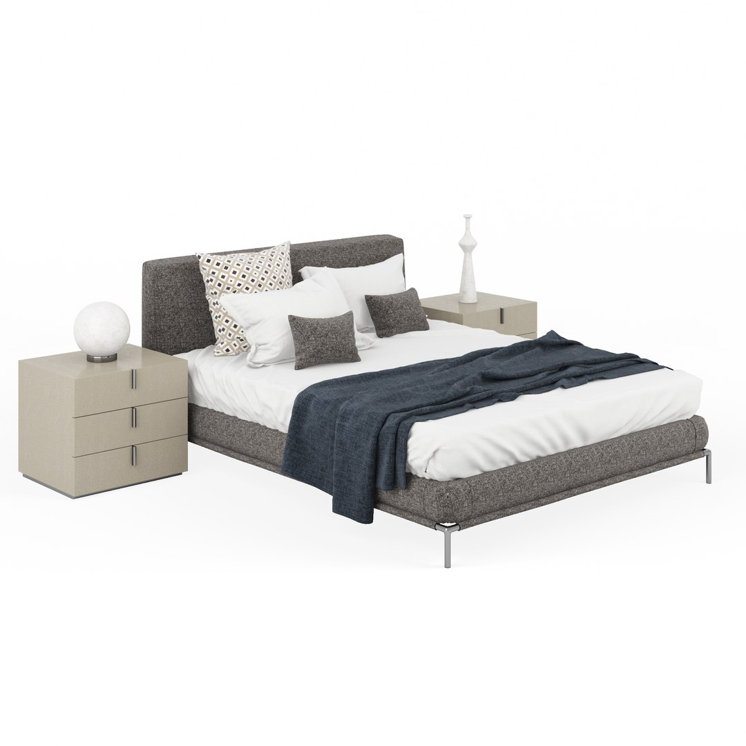 Bed Flou Icon 3D Model - TurboSquid 1336421