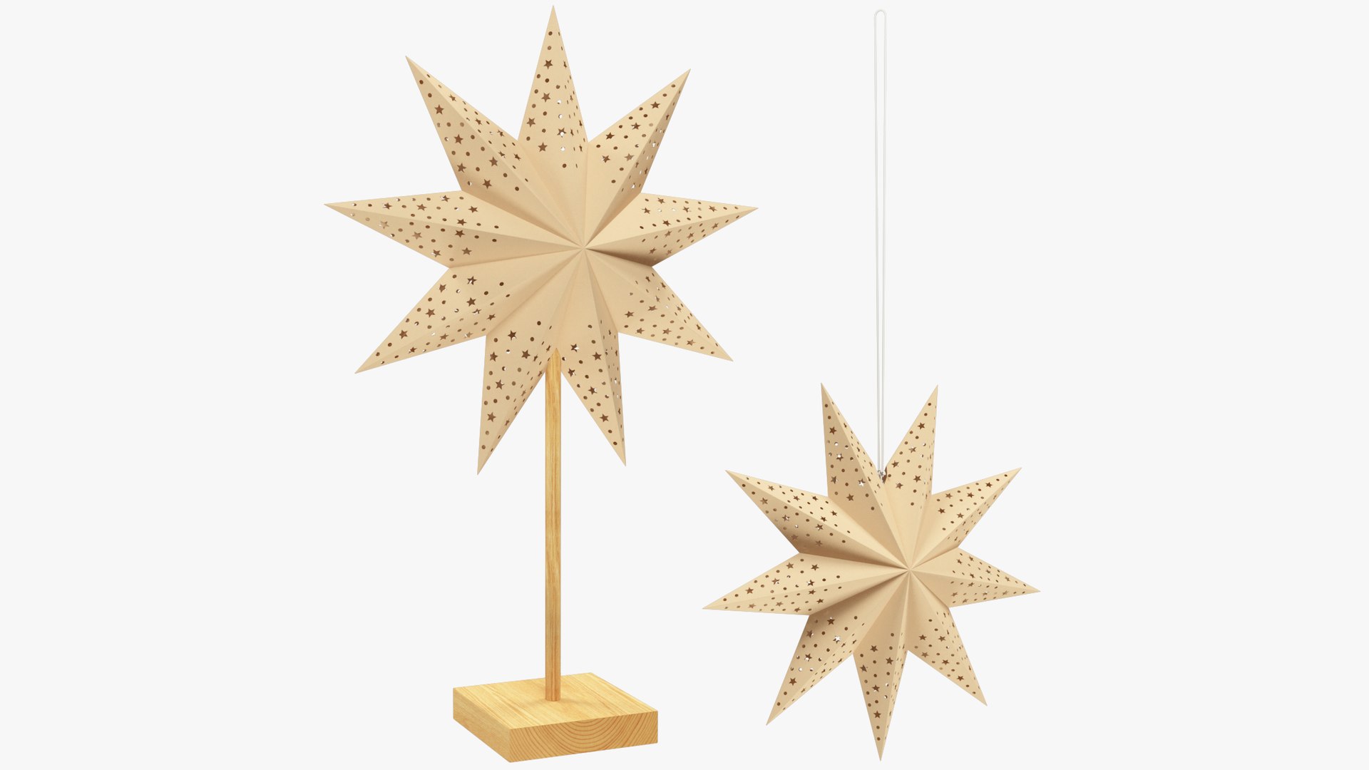 Christmas Paper Stars Collection V1 3D - TurboSquid 2316120