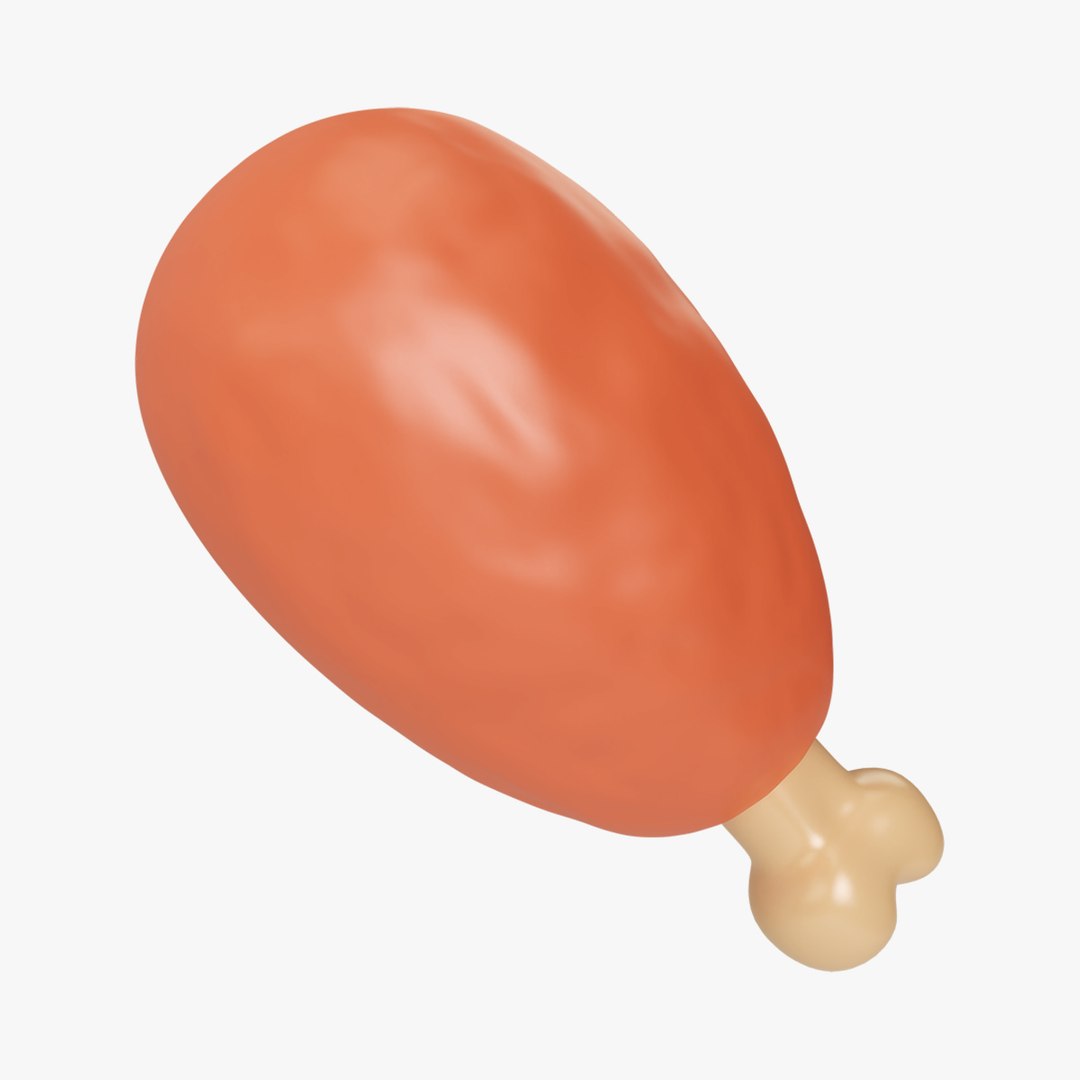 3D Cartoon Fried Chicken model - TurboSquid 1955844