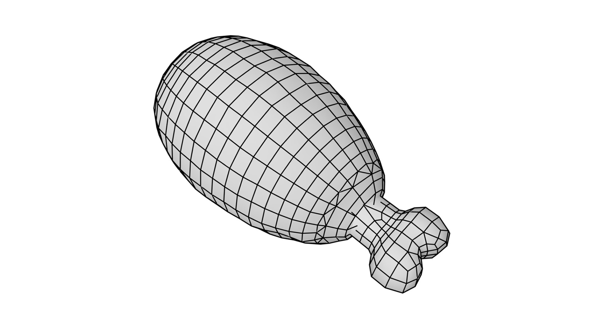 3D Cartoon Fried Chicken Model - TurboSquid 1955844