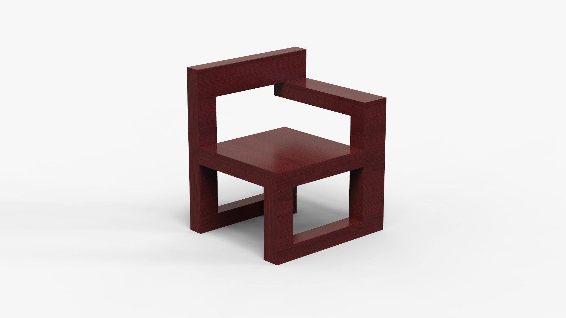 Wooden Chair Tetris Design 3D Model - TurboSquid 1636261