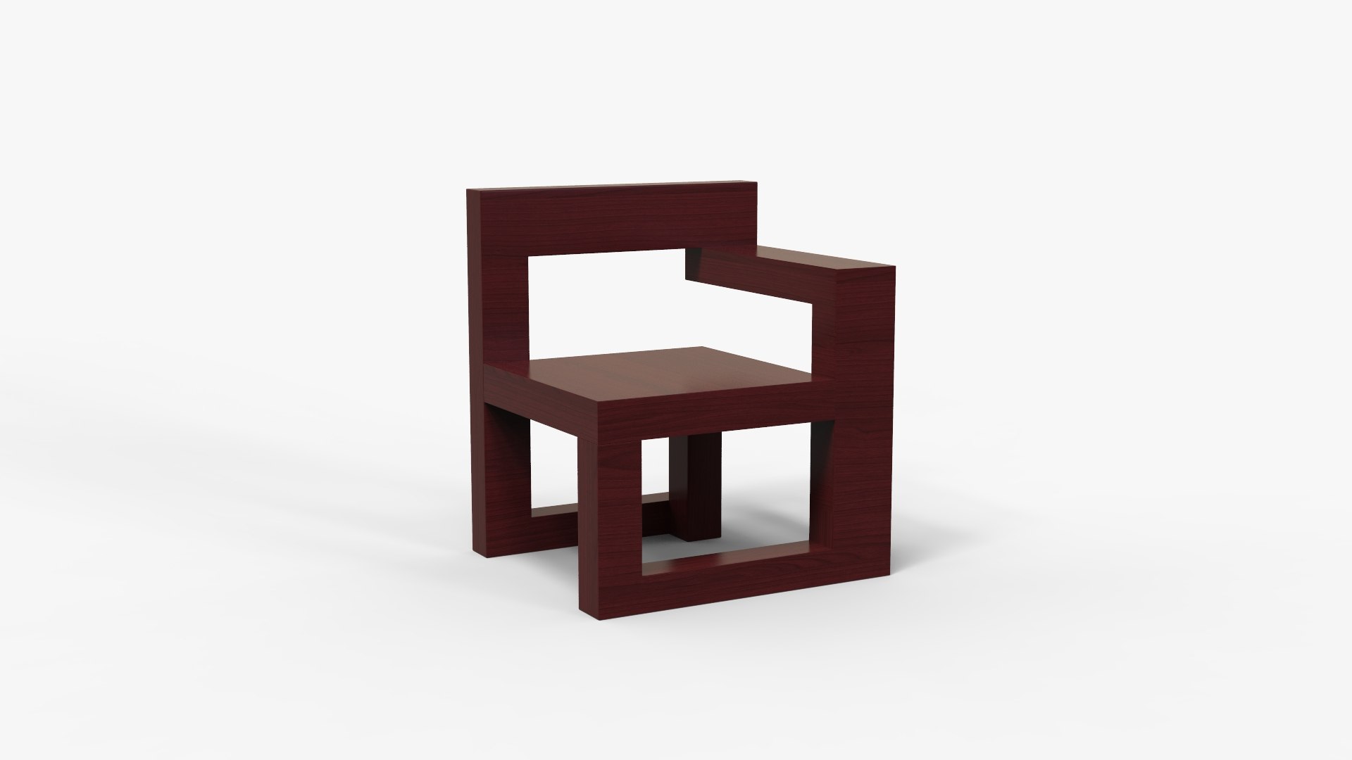 Wooden Chair Tetris Design 3D Model - TurboSquid 1636261