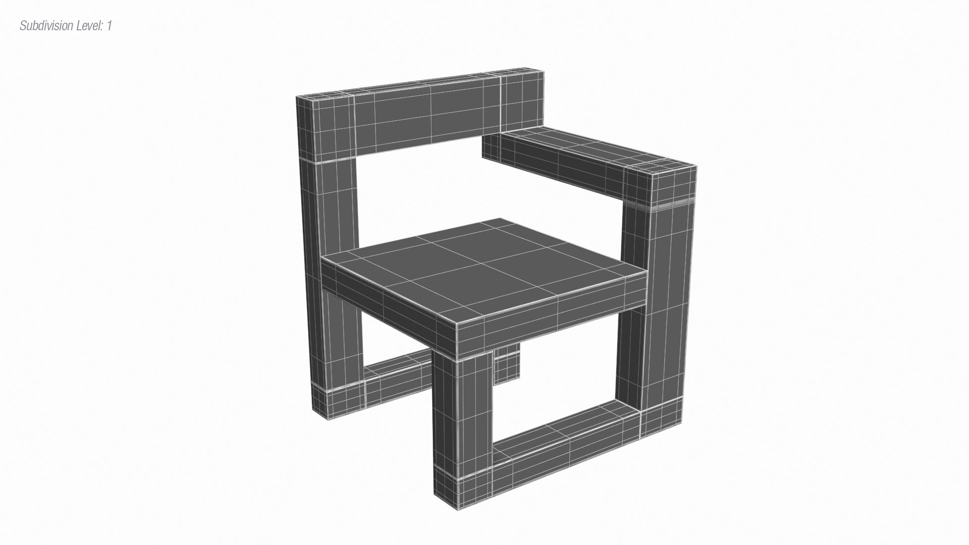 Wooden Chair Tetris Design 3D Model - TurboSquid 1636261