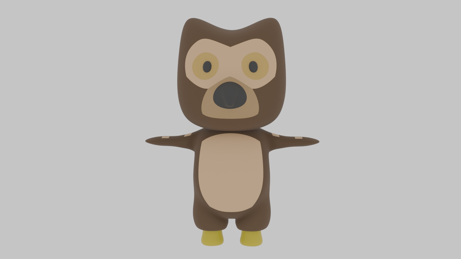 3D Model Cute Owl - TurboSquid 2289772