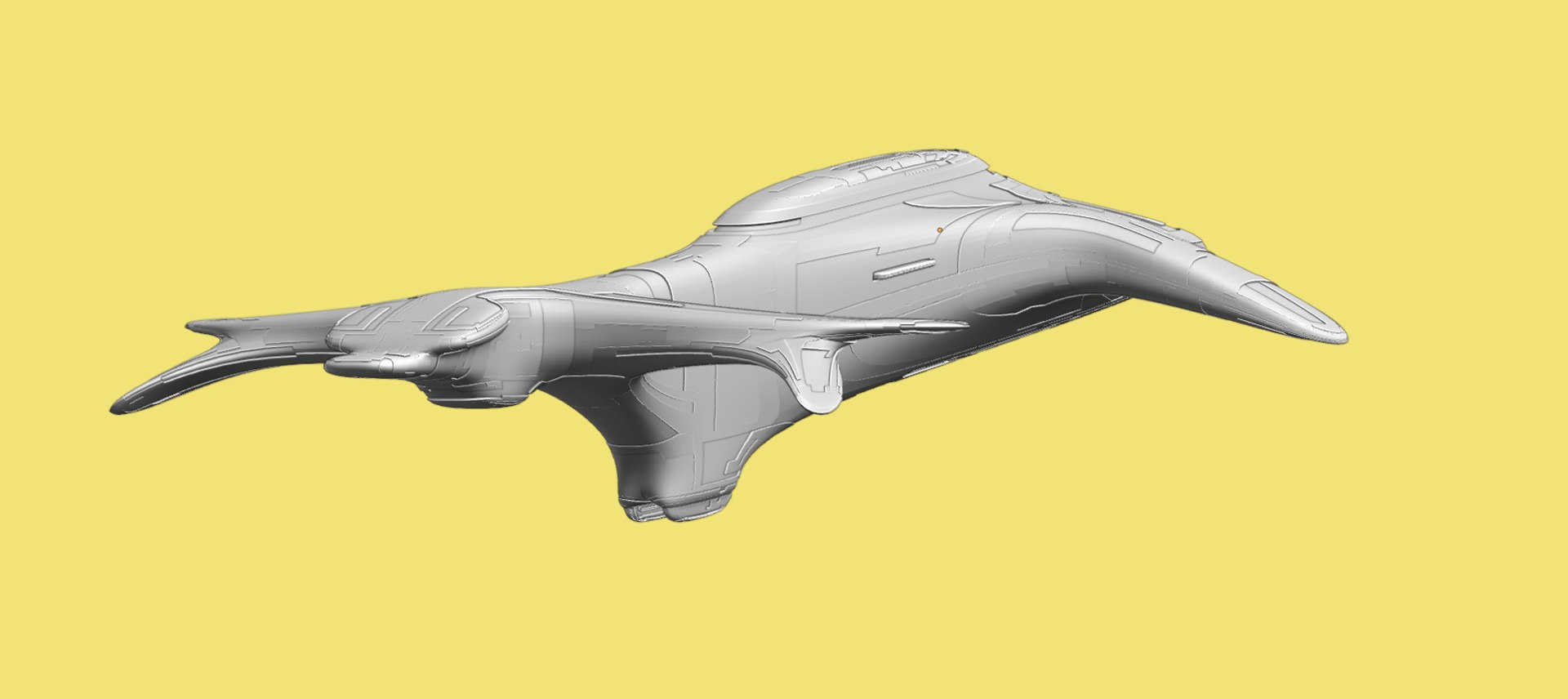 Corvette Spaceship 3D Model - TurboSquid 2211195