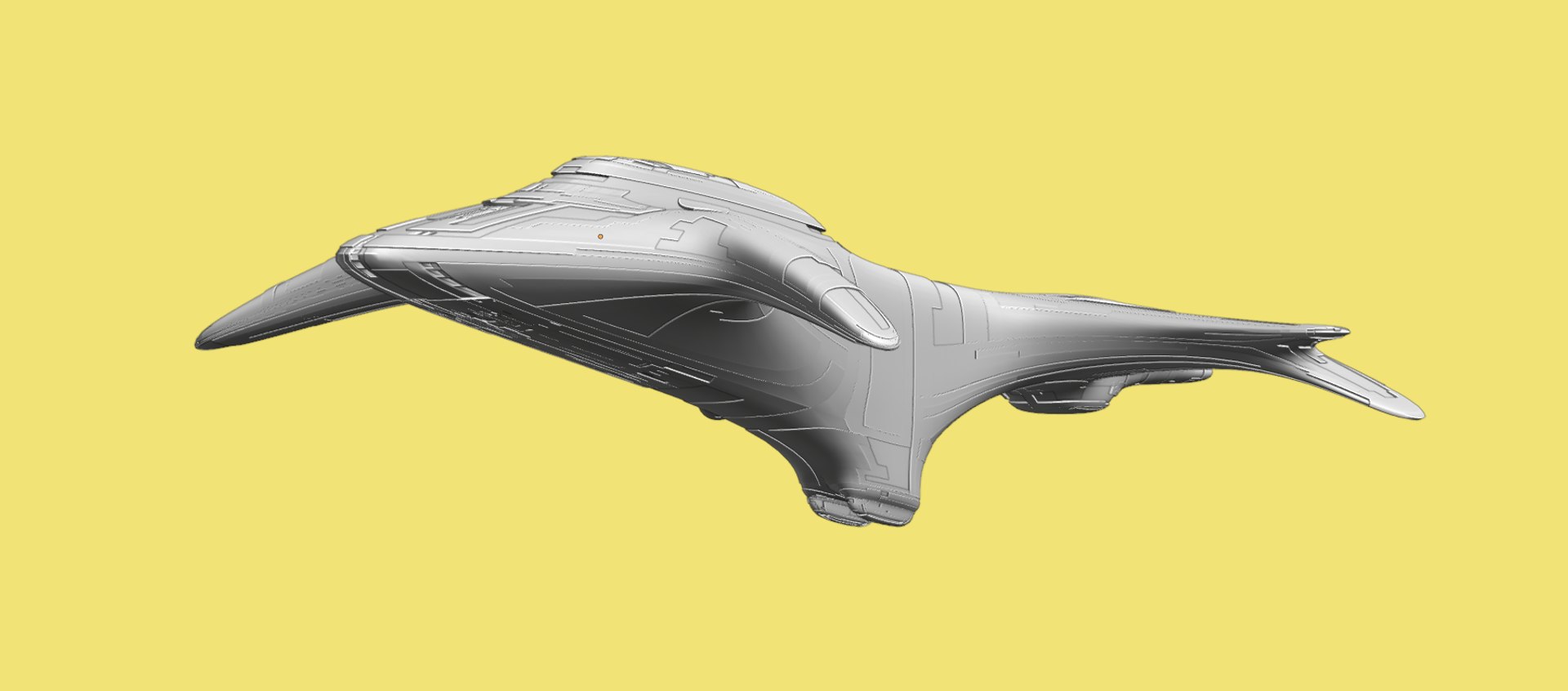 Corvette Spaceship 3D Model - TurboSquid 2211195