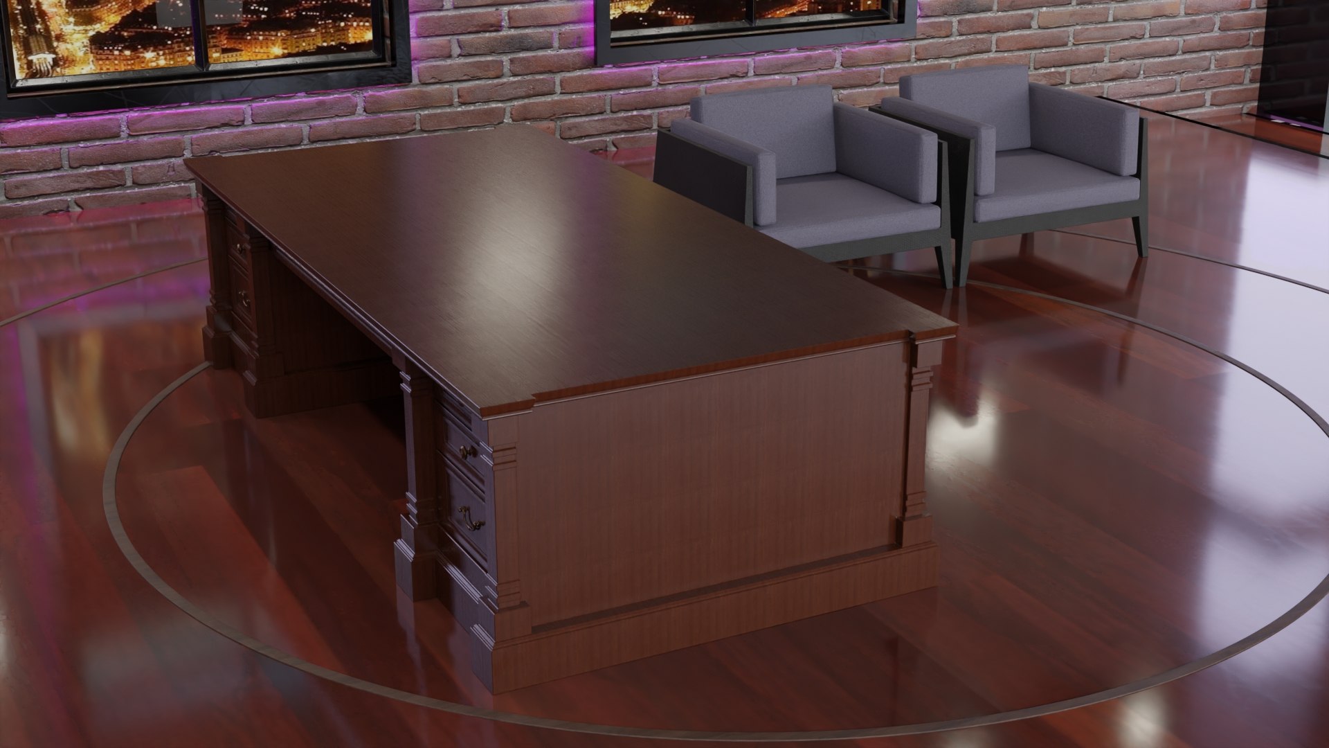 Virtual Talk Show TV Studio Model - TurboSquid 2143405