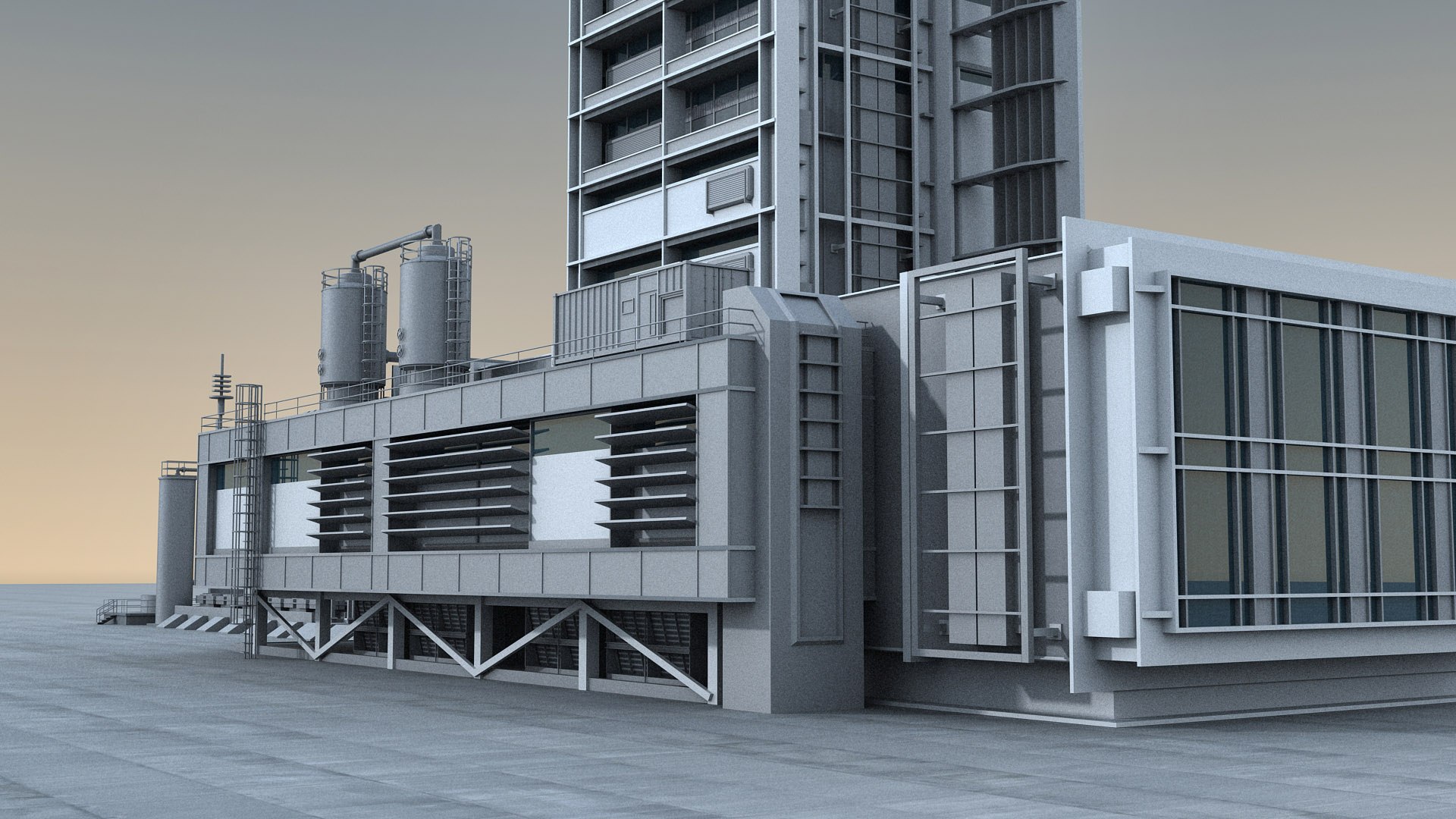 Future Building 022 3D Model - TurboSquid 2293600