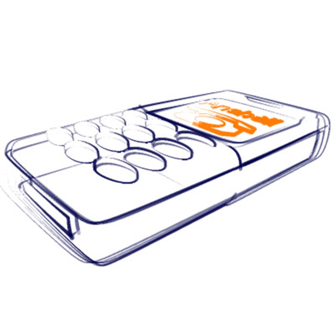 Cinema4d Cartoon Mobile Phone