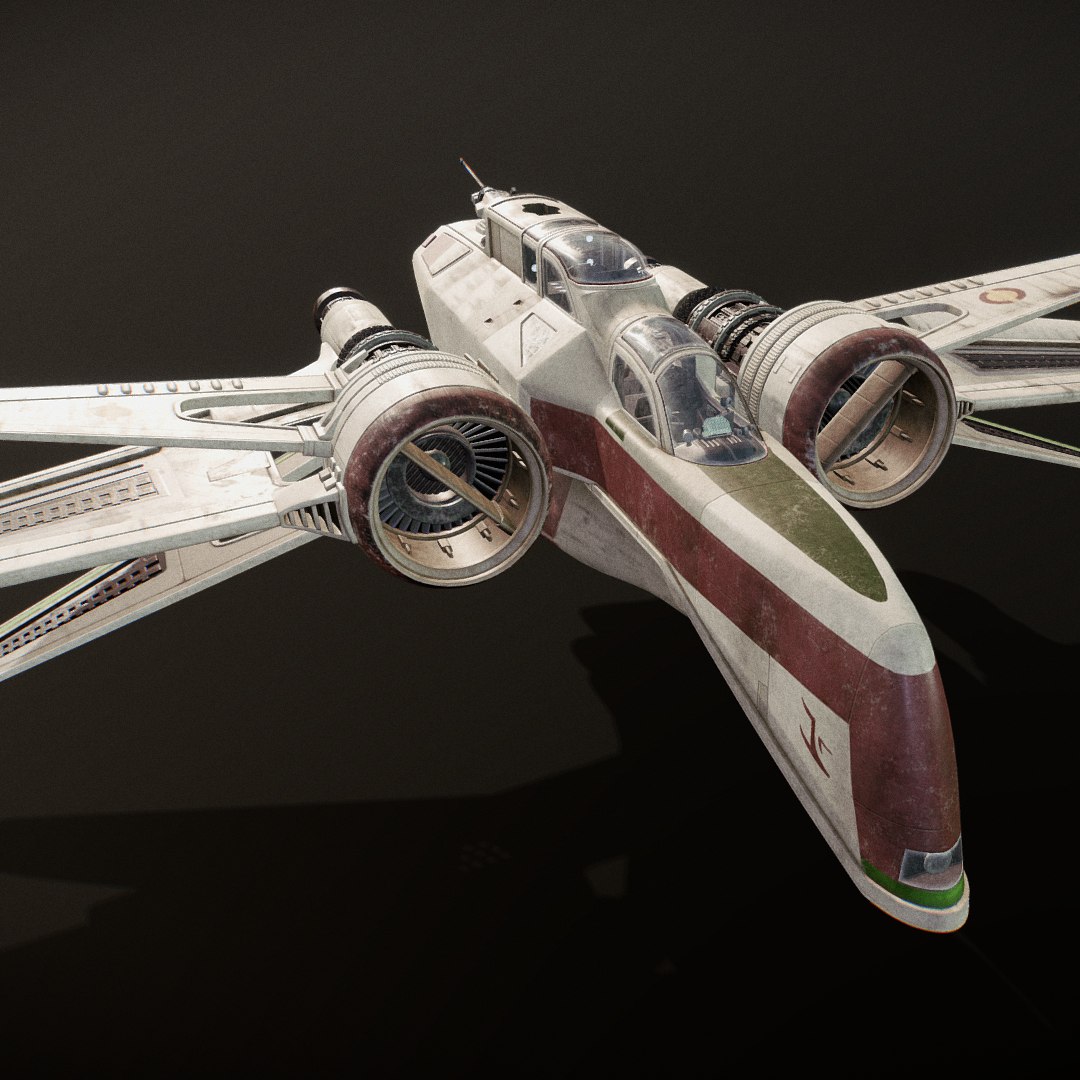 Star Wars ARC-170 Starfighter Rigged Lowmed Poly Mesh 3D Model ...