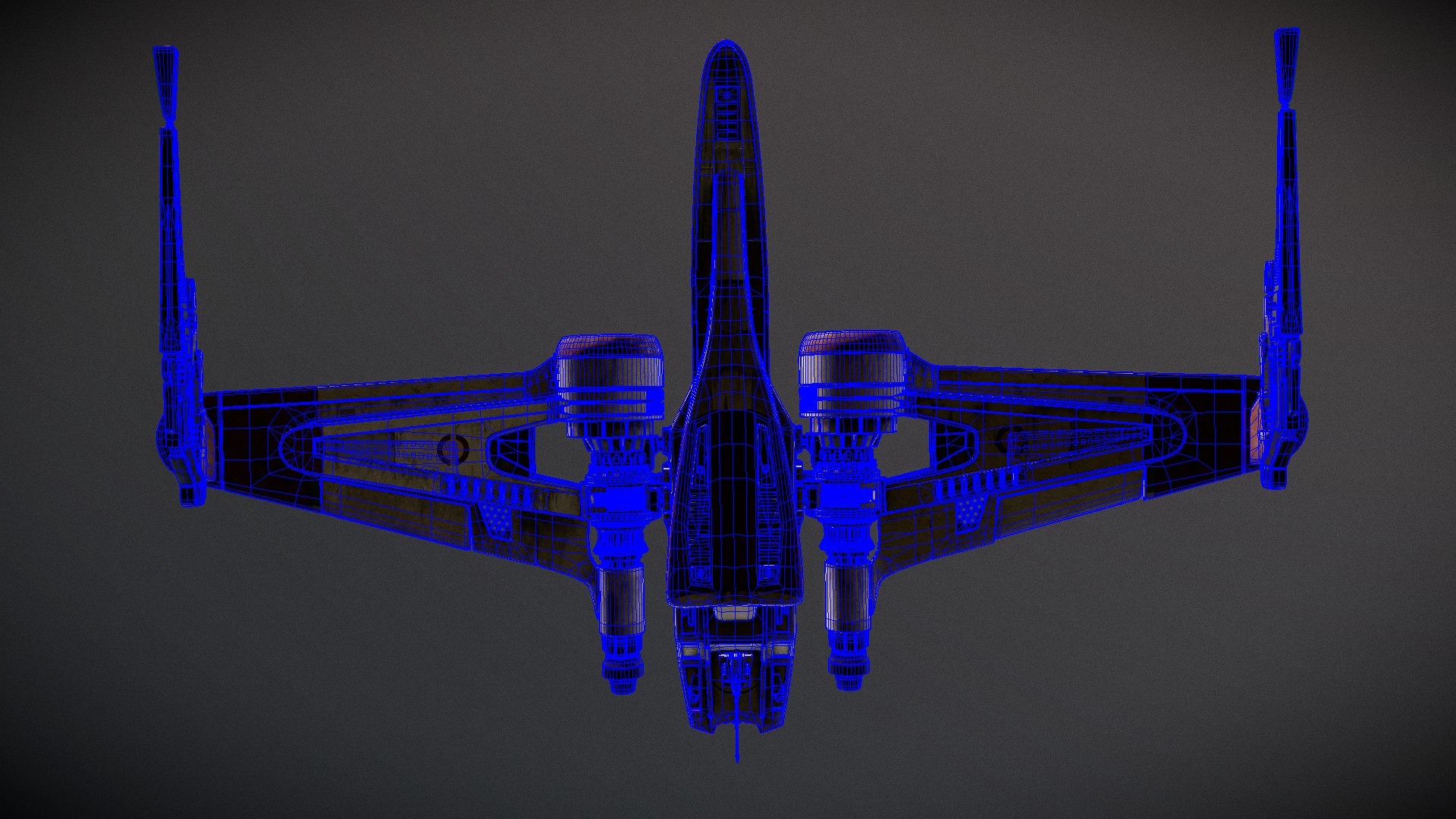 Star Wars ARC-170 Starfighter Rigged Lowmed Poly Mesh 3D Model ...