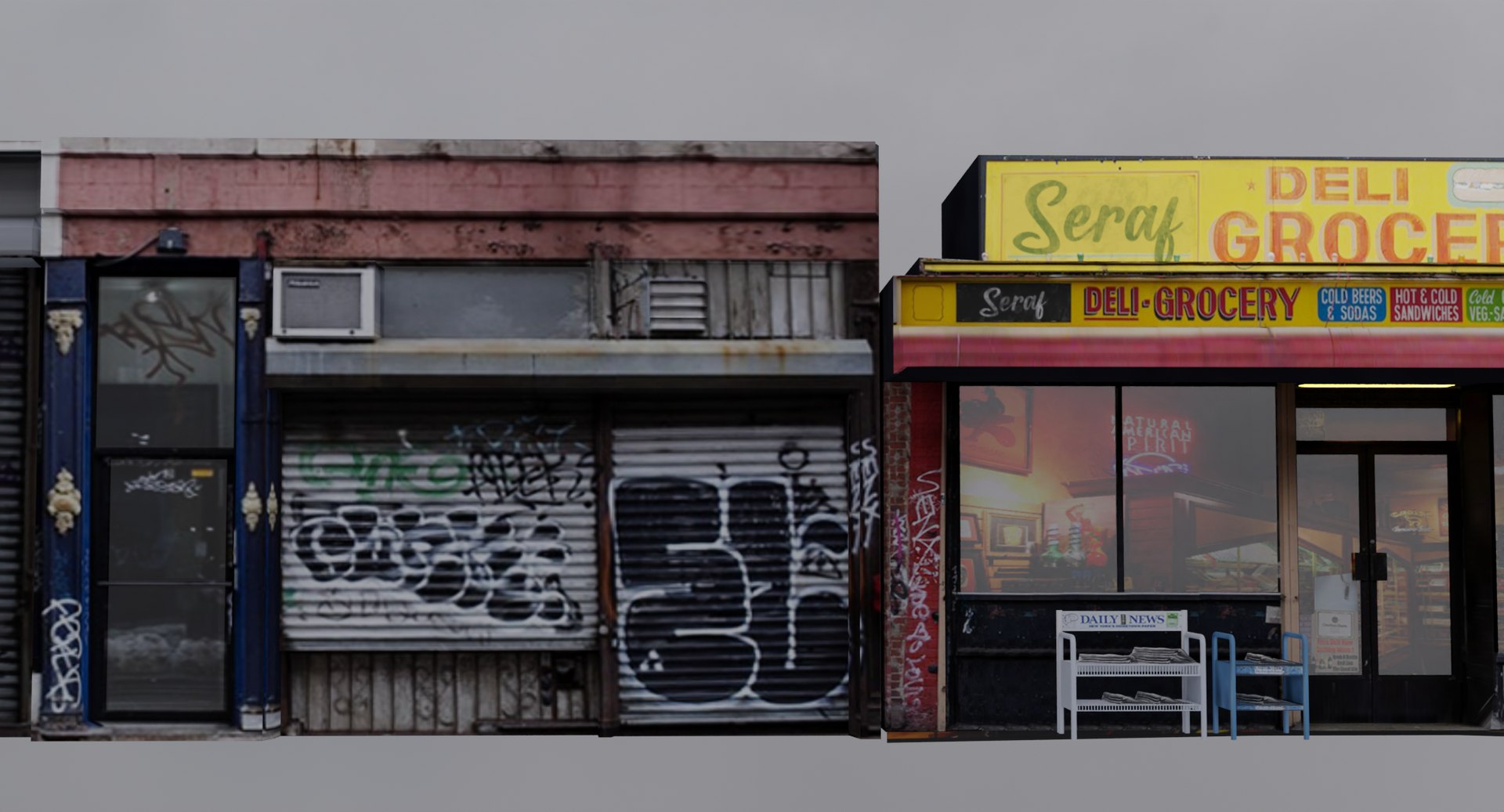 Store Fronts - 4 Pack 3D Model - TurboSquid 2093639