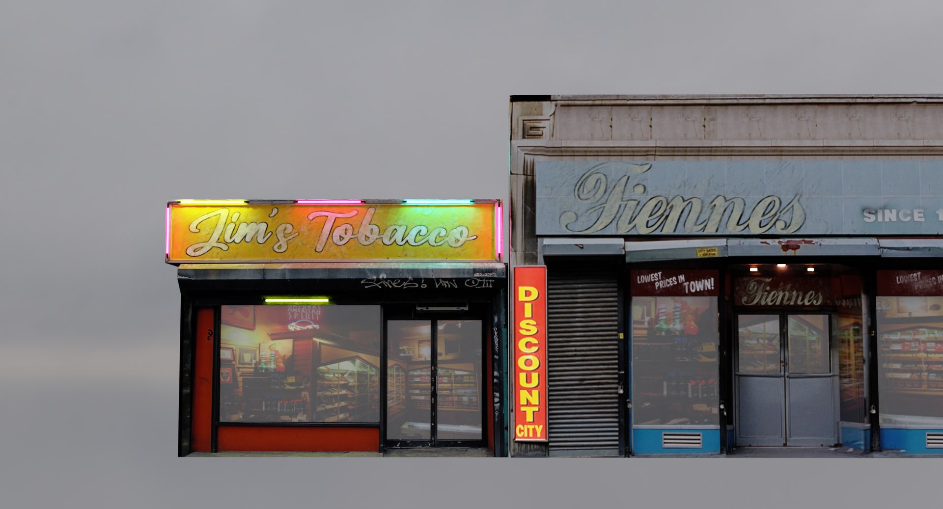 Store Fronts - 4 Pack 3D Model - TurboSquid 2093639