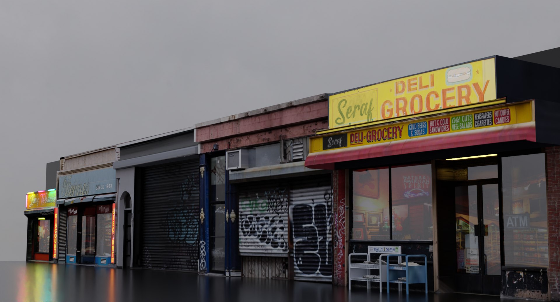 Store Fronts - 4 Pack 3D Model - TurboSquid 2093639