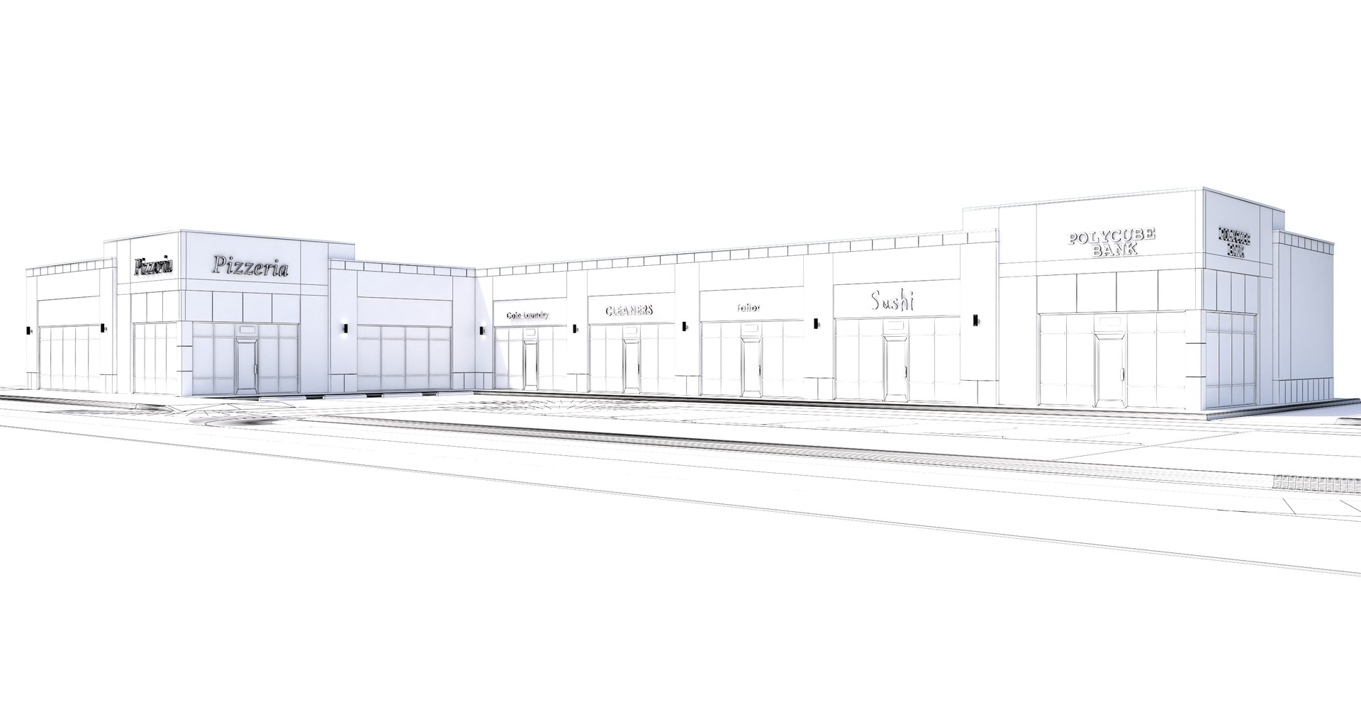 3D Retail Store Mall - TurboSquid 1656437