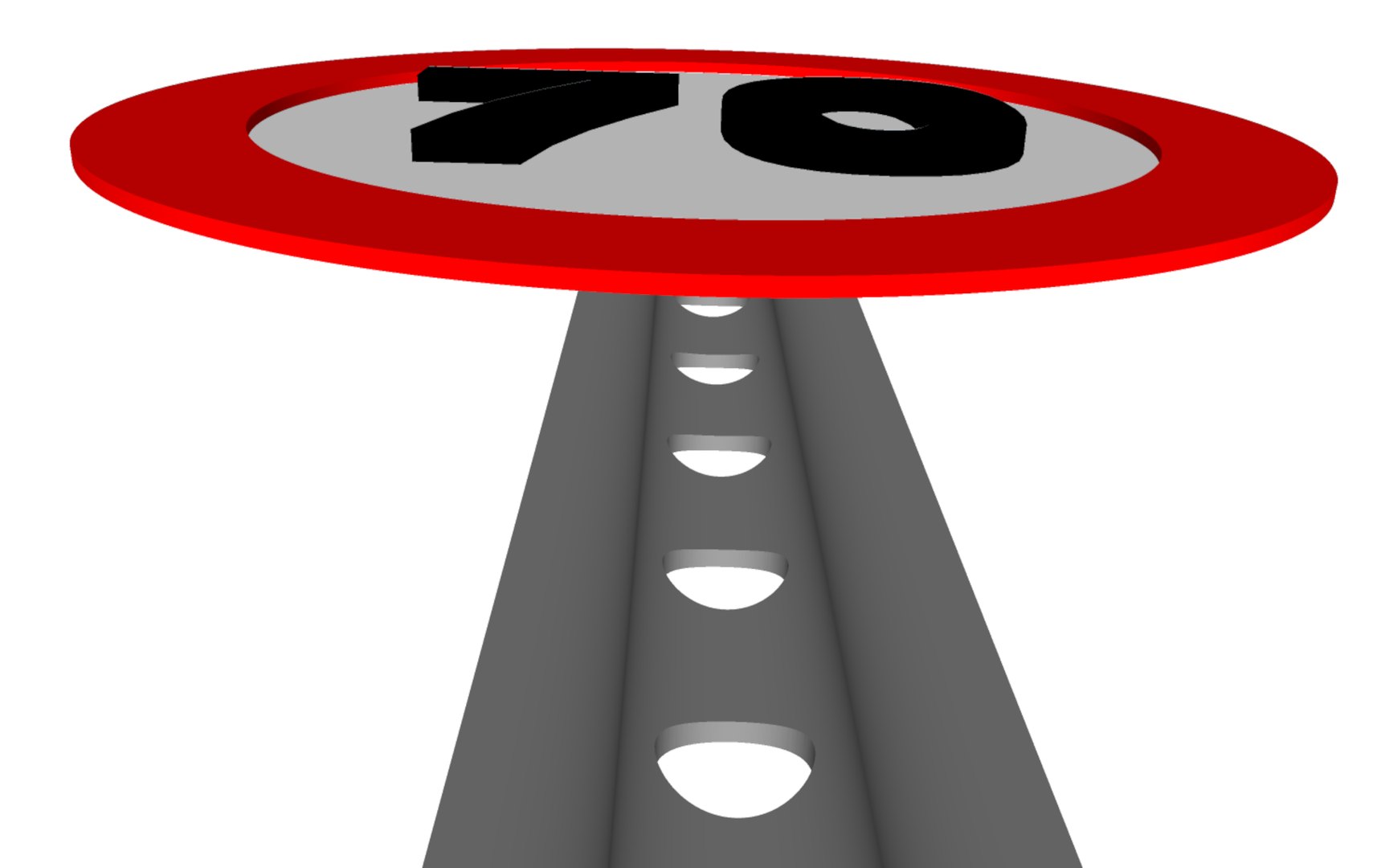 3D 70 speed limit - TurboSquid 1895988