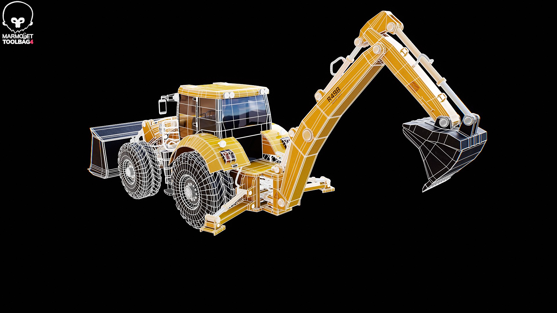 Generic Large Backhoe Loader 3D - TurboSquid 2259186