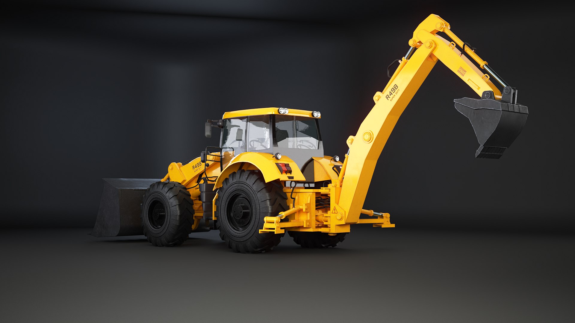 Generic Large Backhoe Loader 3D - TurboSquid 2259186